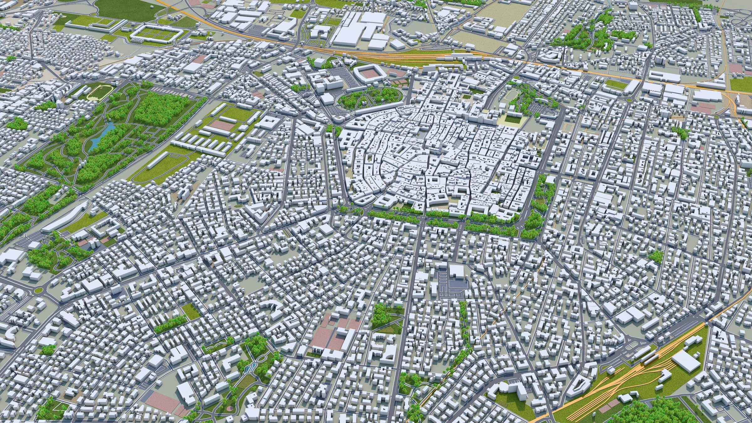 Modena, Italy 150km - 3D Model by 3dstudio