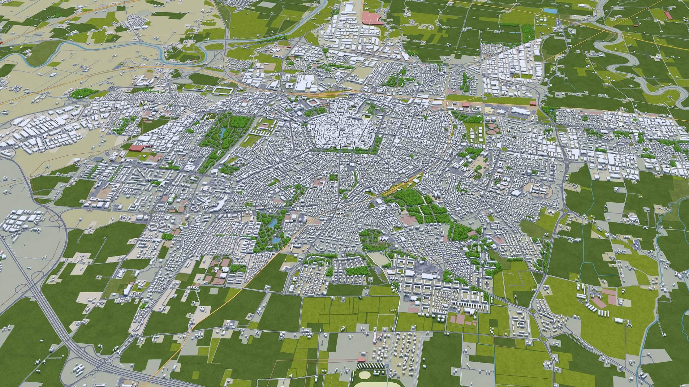 Modena Italy 150km - 3D Model by 3dstudio