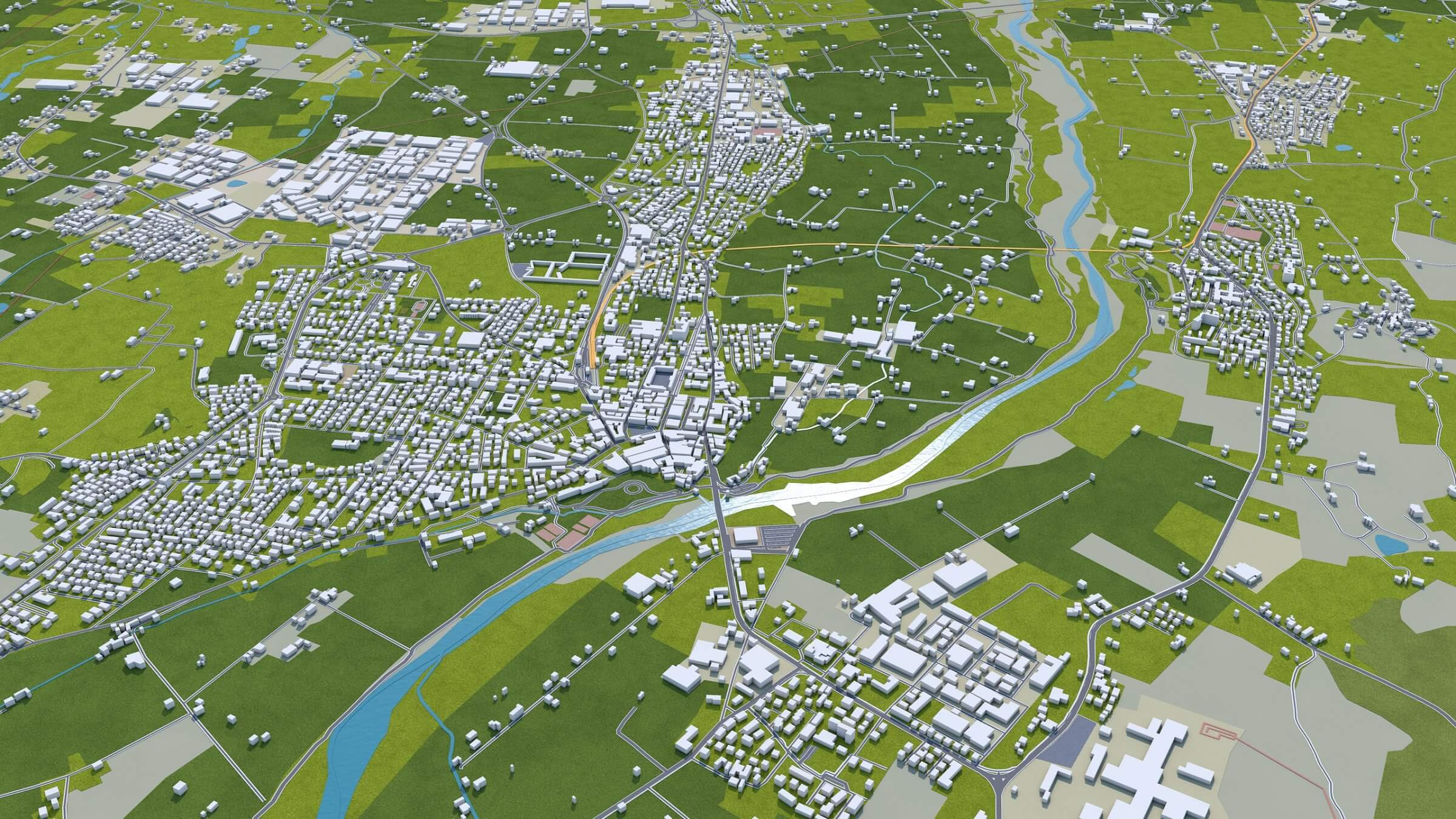 Modena, Italy 150km - 3D Model by 3dstudio