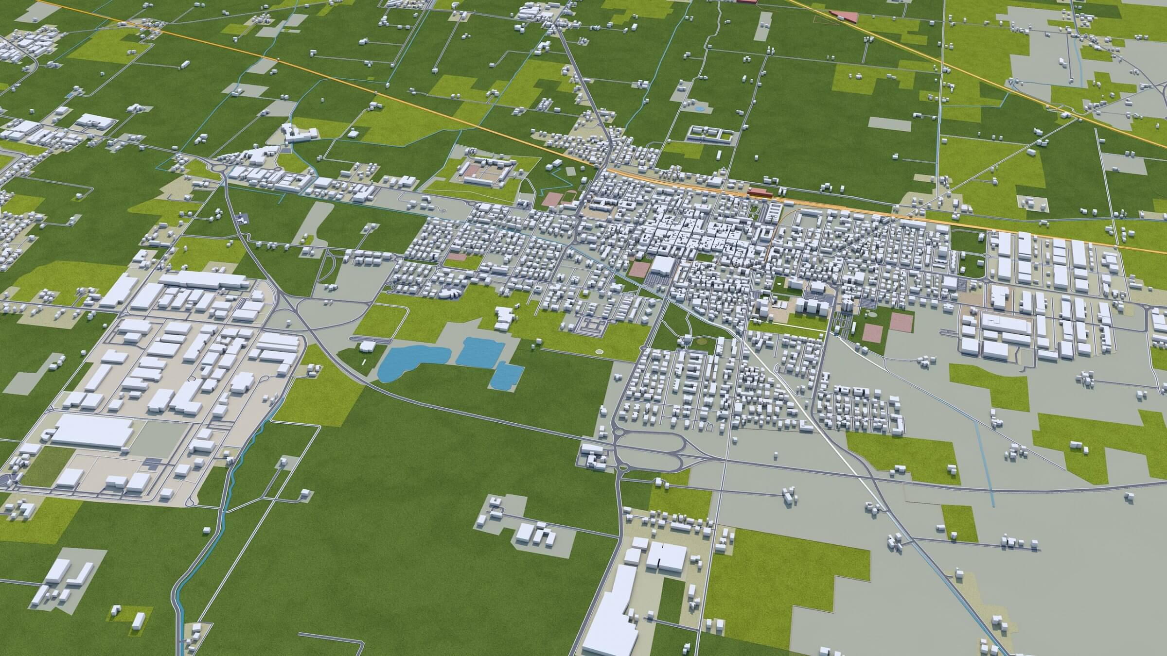 Modena, Italy 150km - 3D Model by 3dstudio