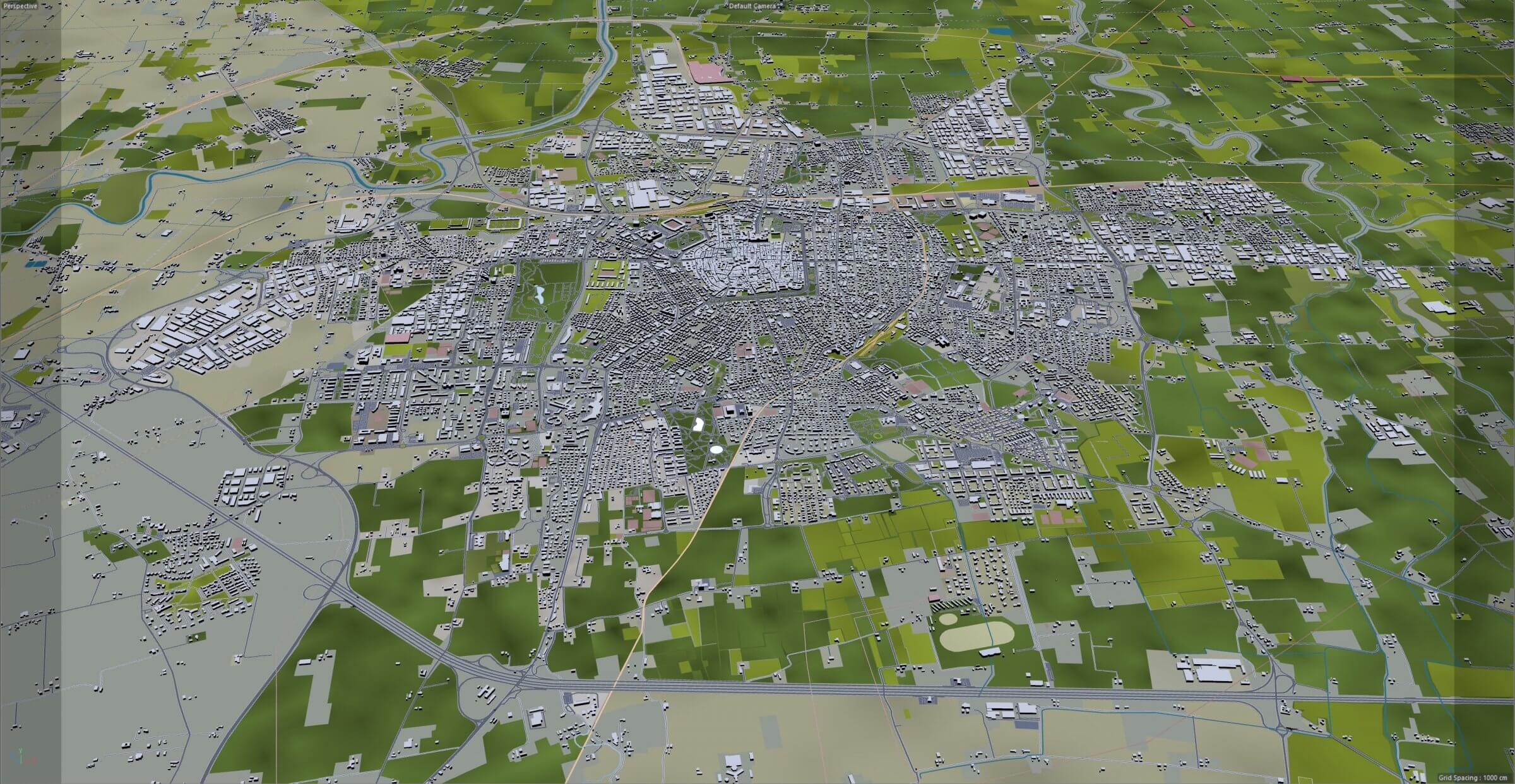 Modena, Italy 150km - 3D Model by 3dstudio