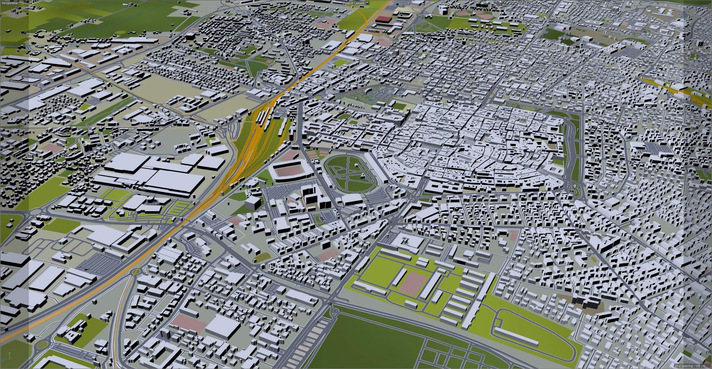 Modena, Italy 150km - 3D Model by 3dstudio