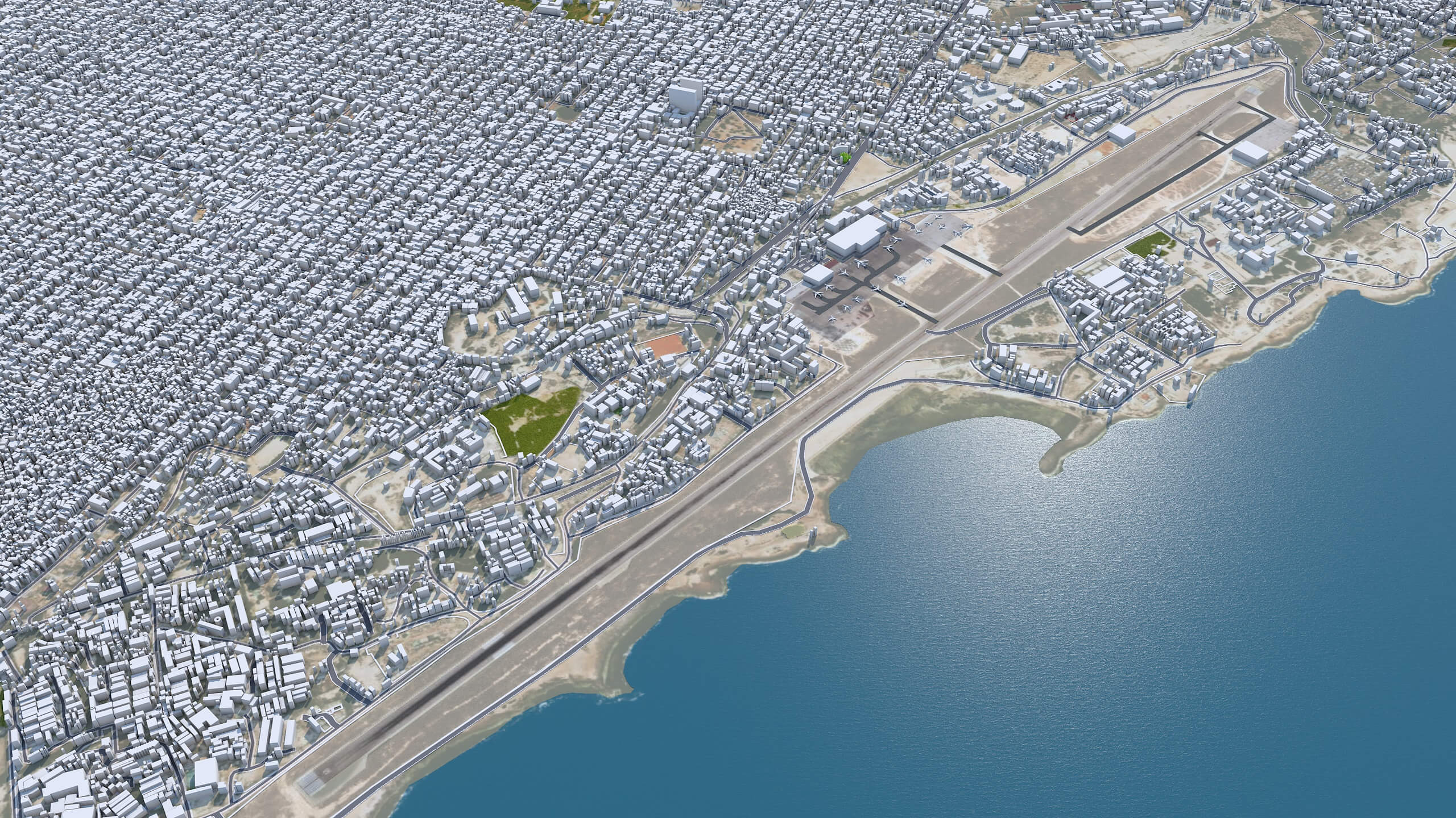 Mogadishu City Somalia 3D Model 35km by 3dstudio