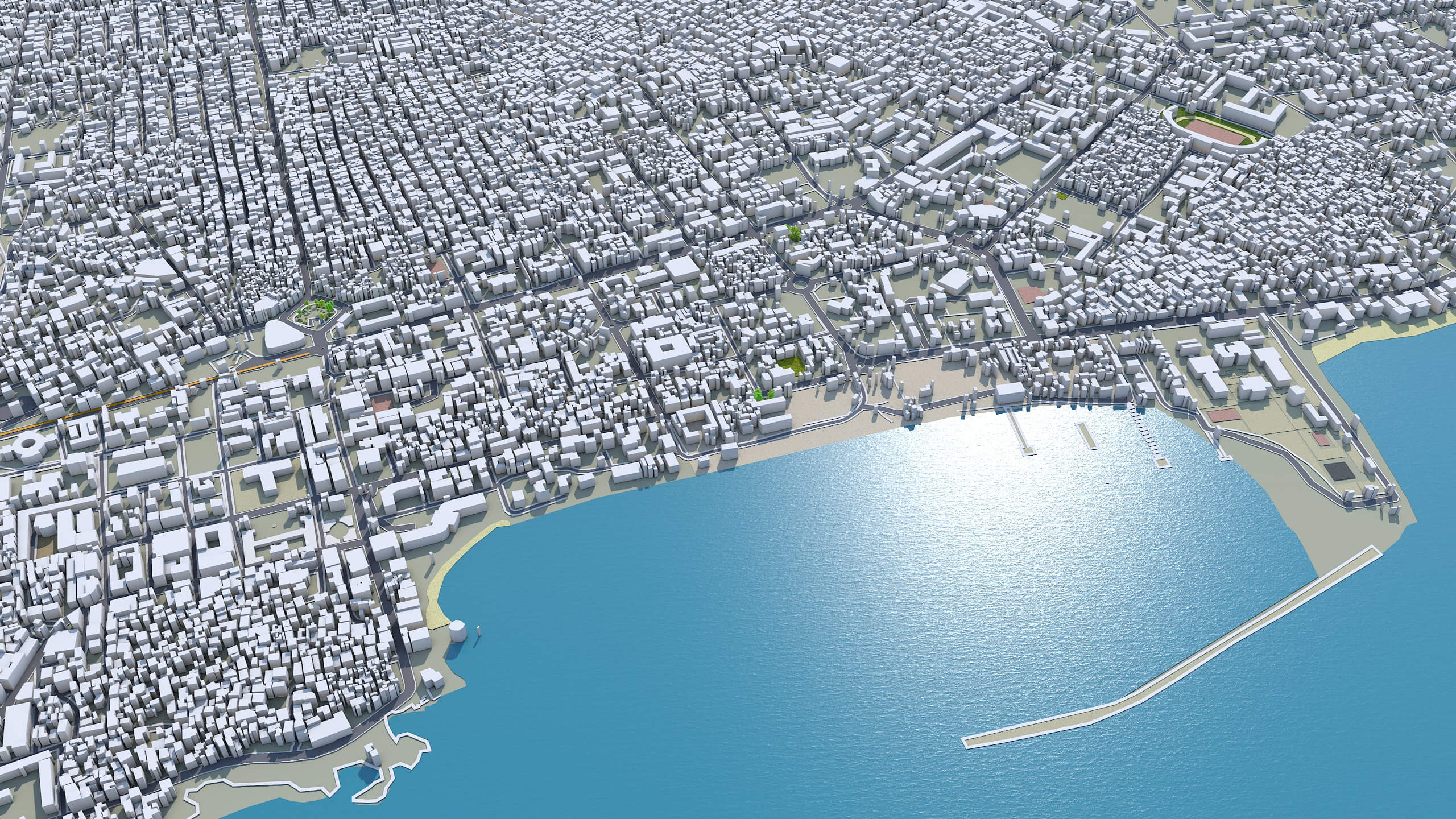 Mogadishu City Somalia 3D Model 35km by 3dstudio