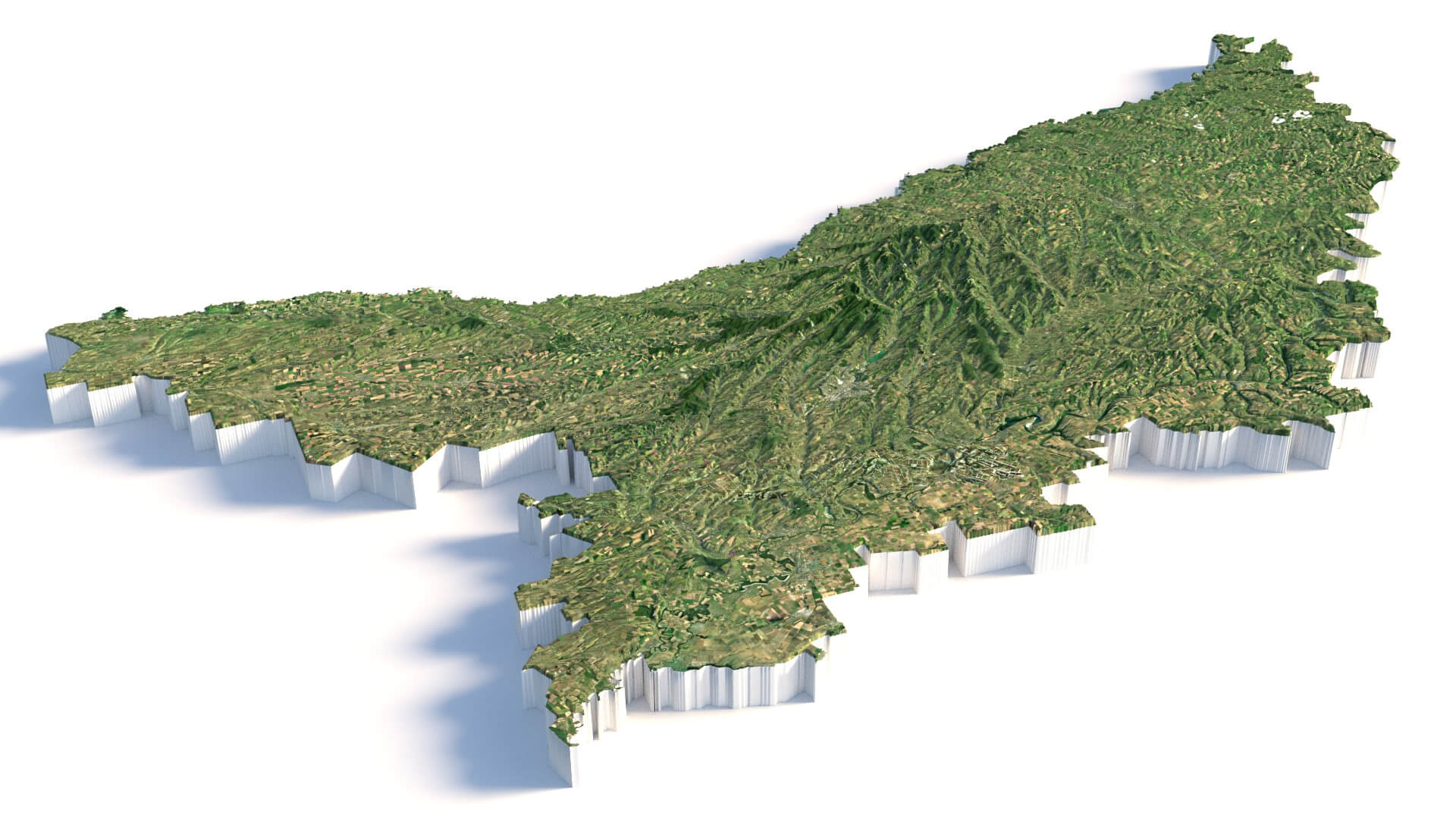 Moldova Terrain Map - 3D Model by 3dstudio