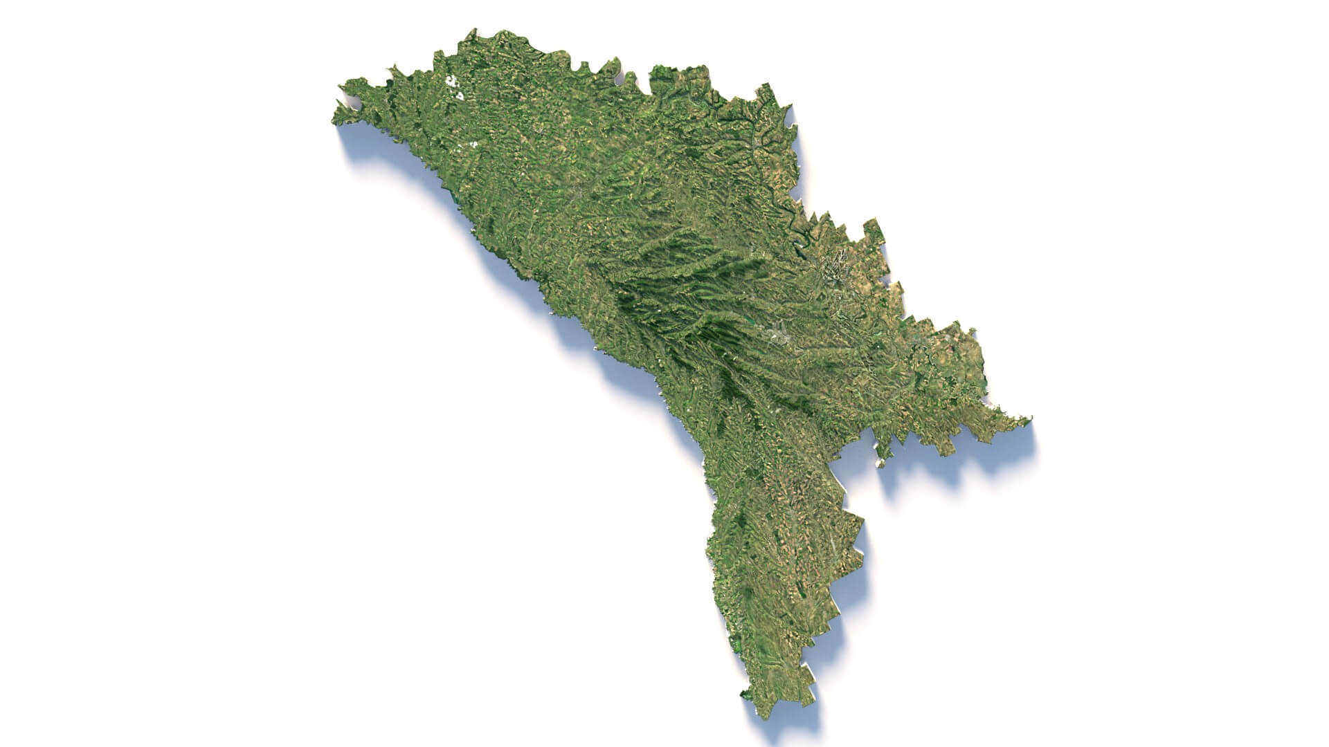 Moldova Terrain Map - 3D Model by 3dstudio