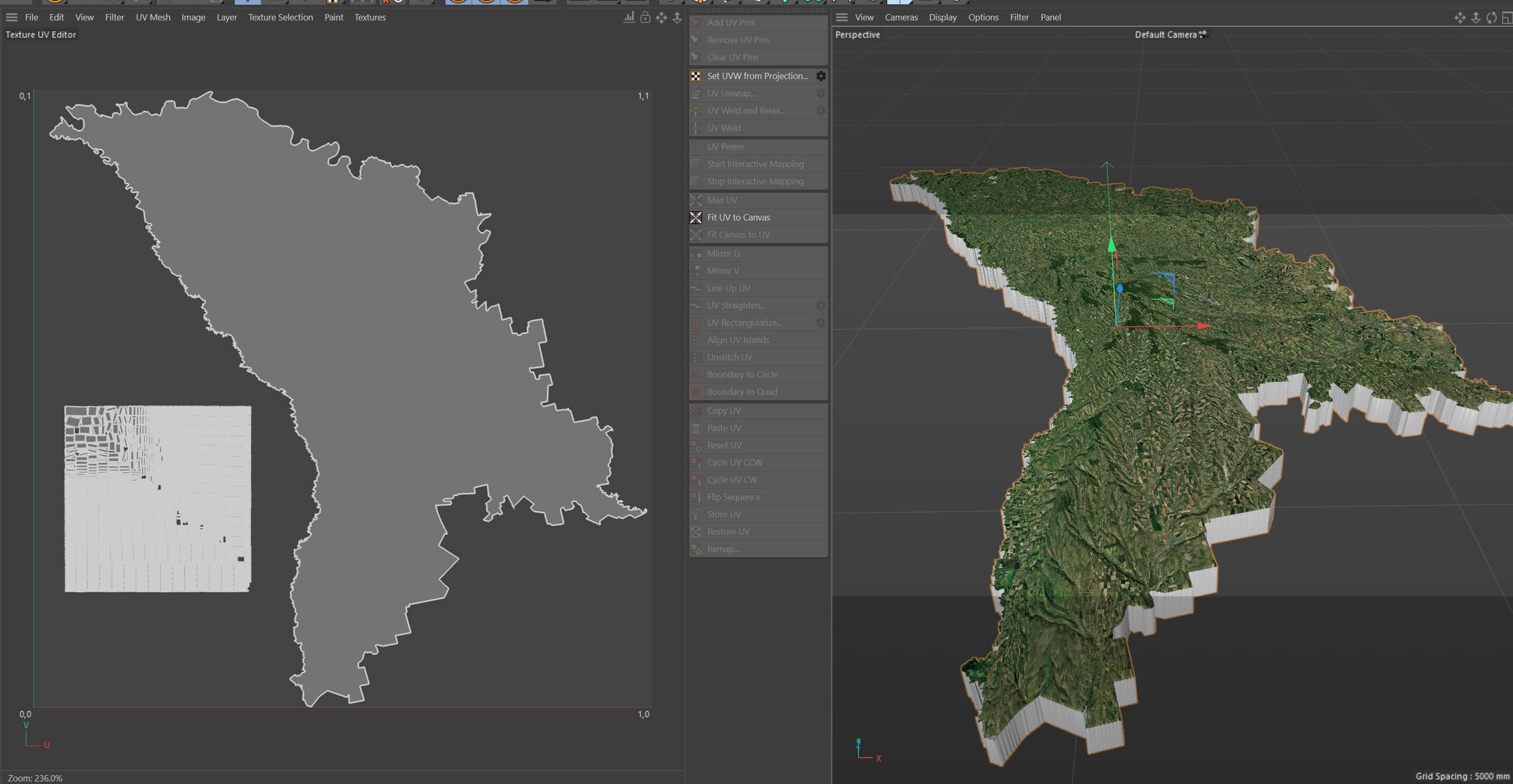 Moldova Terrain Map - 3D Model by 3dstudio