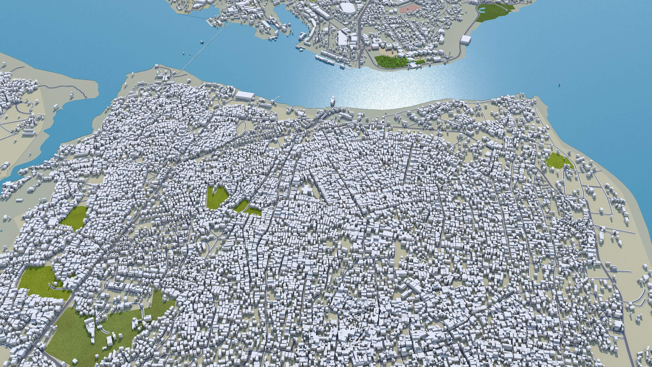 Mombasa City Kenya 3D Model 30km by 3dstudio
