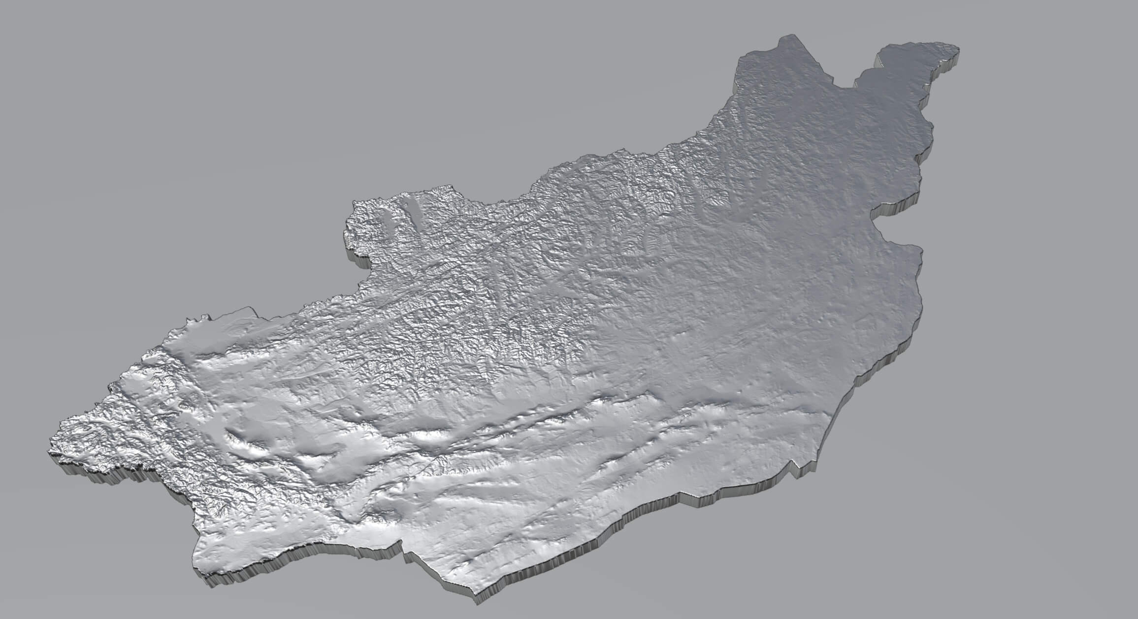 Mongolia Terrain Map - 3D Model by 3dstudio