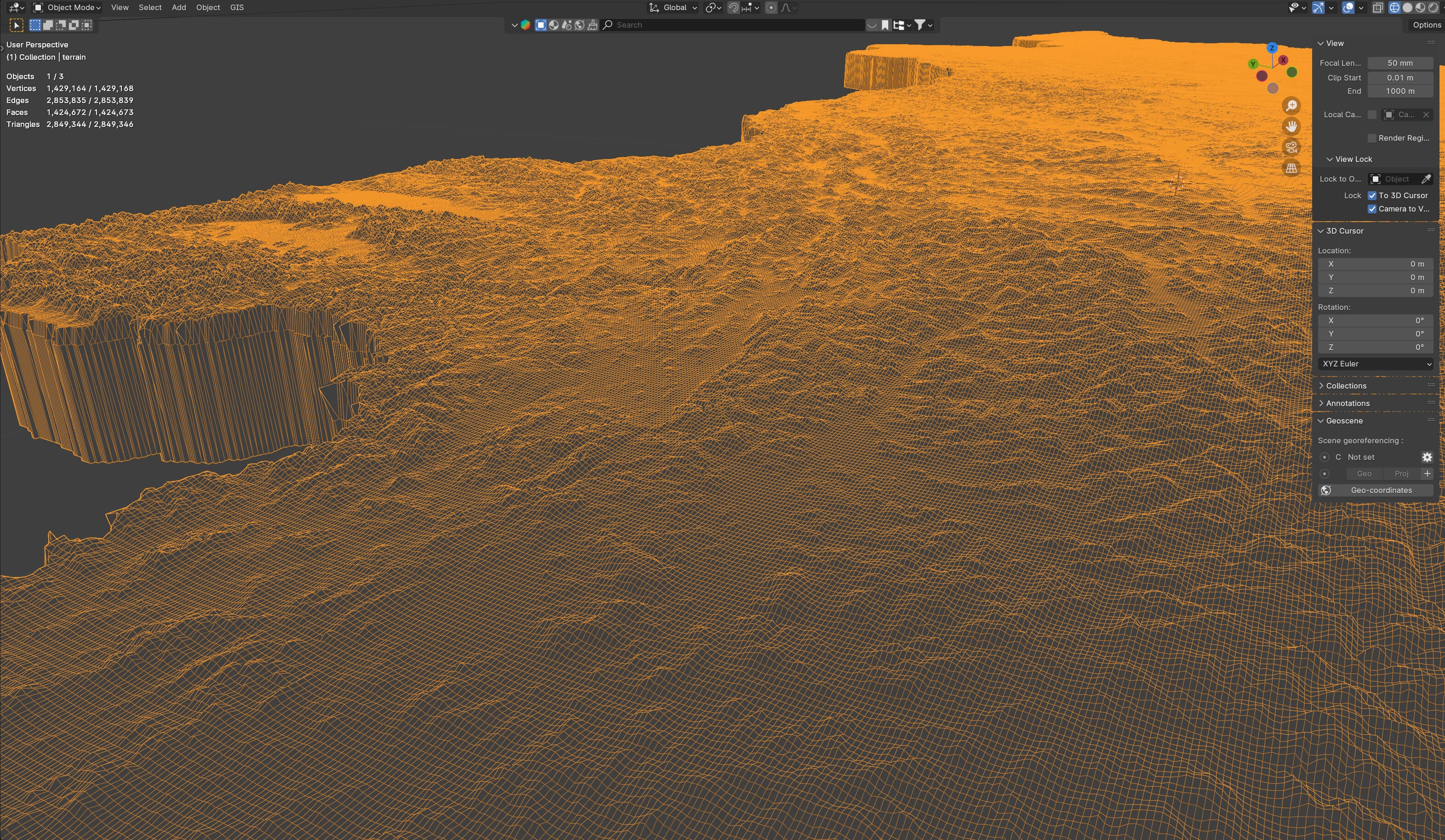 Mongolia Terrain Map - 3D Model by 3dstudio
