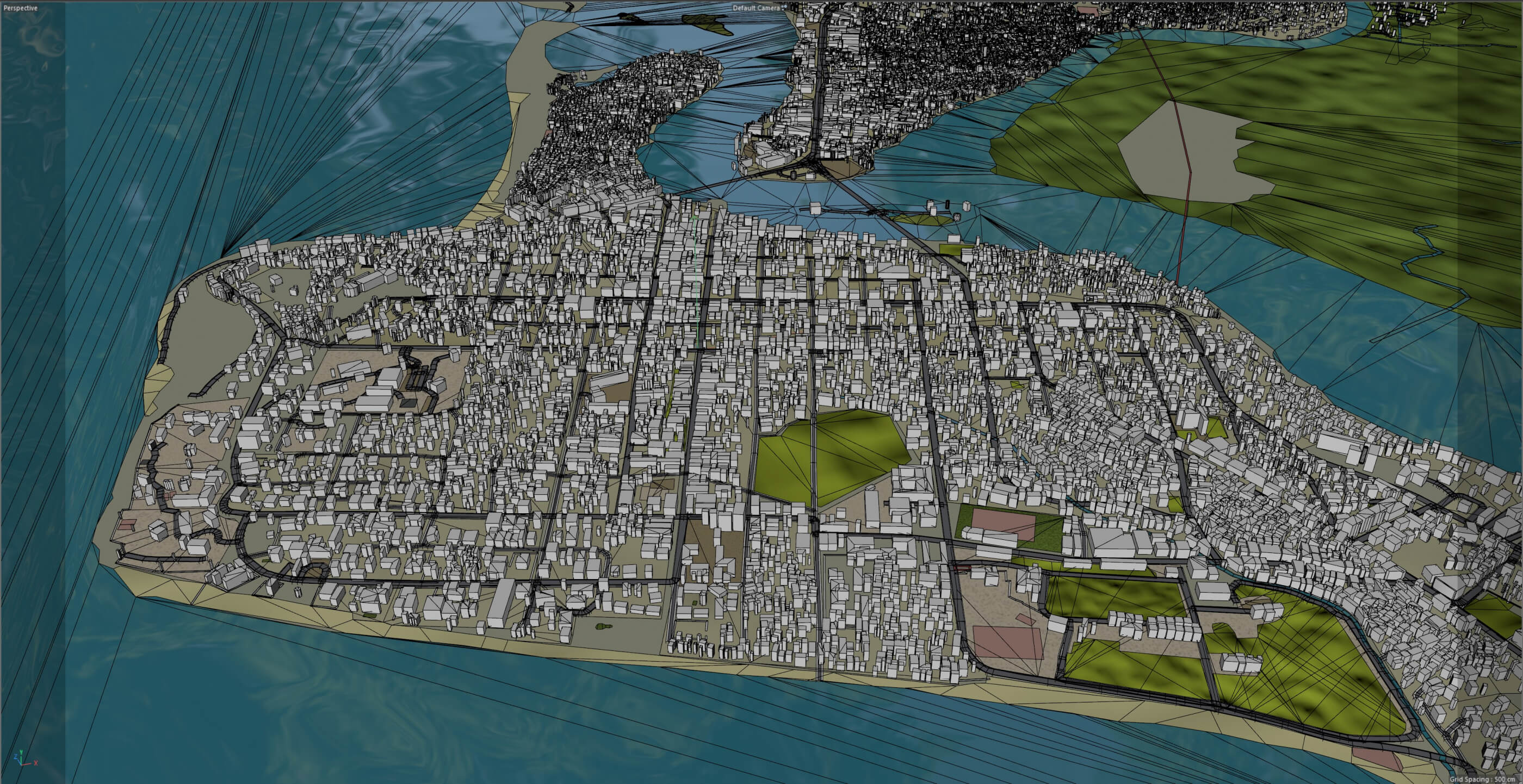 Monrovia City Liberia 3D Model 20km by 3dstudio