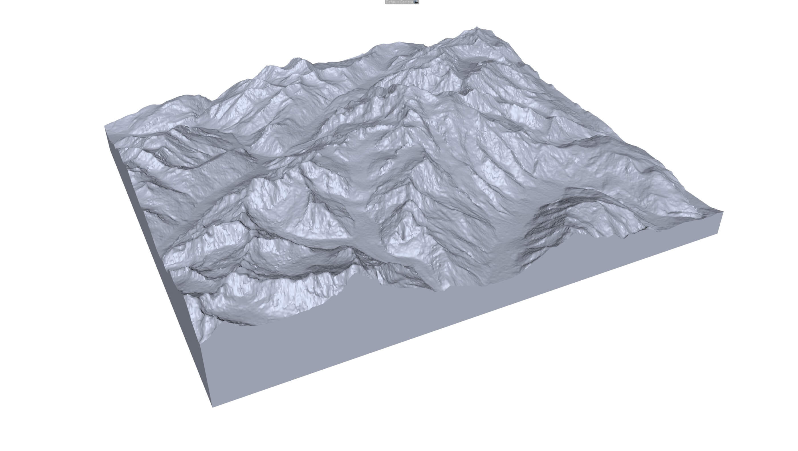 Mont Blanc Mountain Italy Terrain 3D Model by 3dstudio
