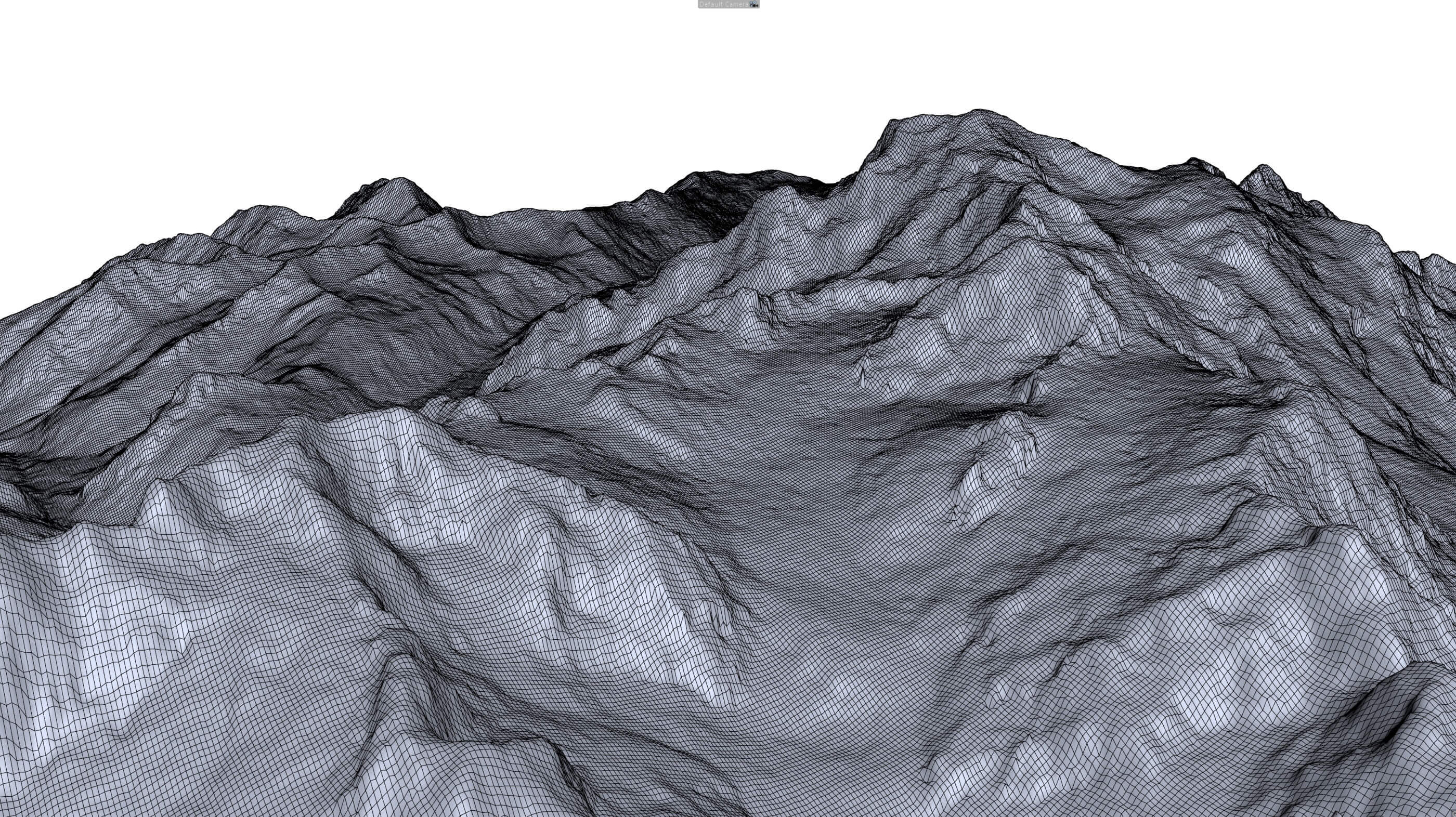 Mont Blanc Mountain Italy Terrain 3D Model by 3dstudio
