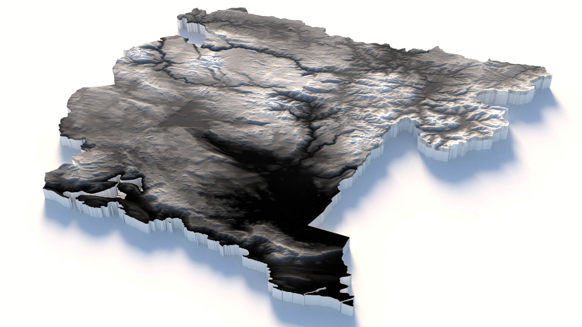 Montenegro Terrain Map - 3D Model by 3dstudio