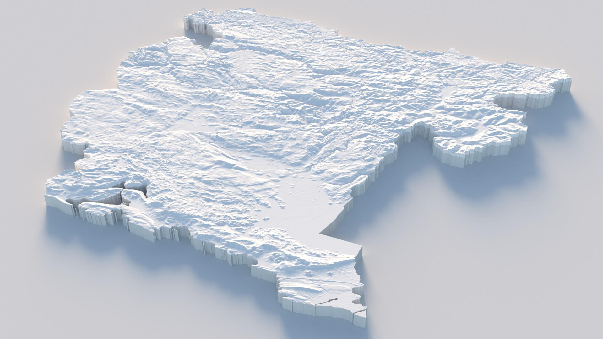 Montenegro Terrain Map - 3D Model by 3dstudio