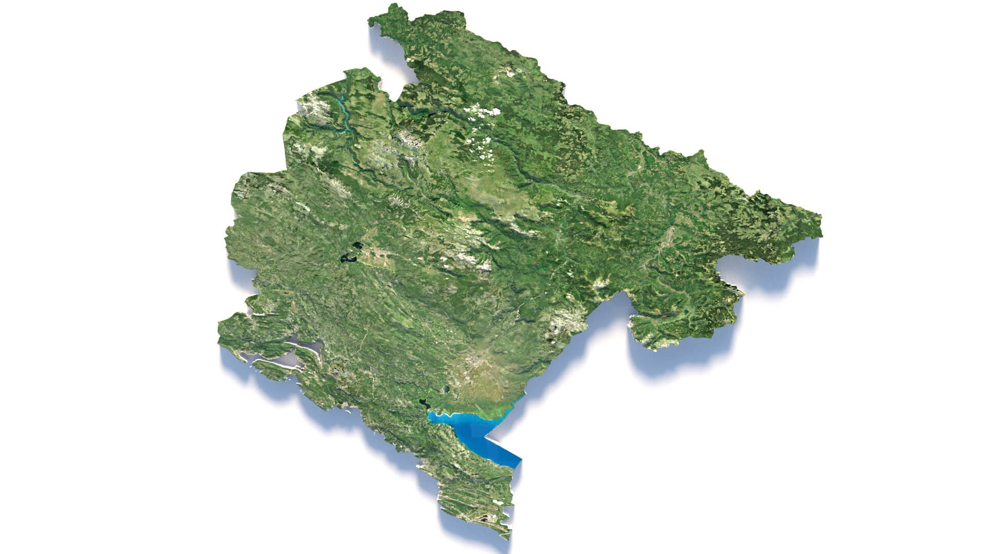 Montenegro Terrain Map - 3D Model by 3dstudio