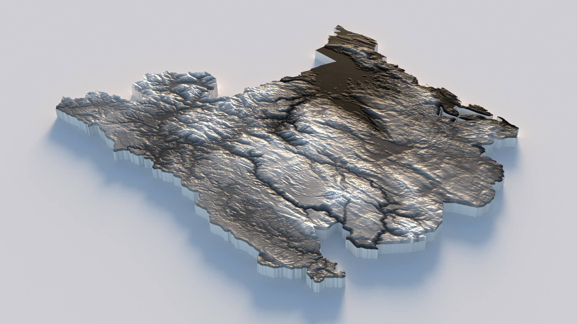 Montenegro Terrain Map - 3D Model by 3dstudio