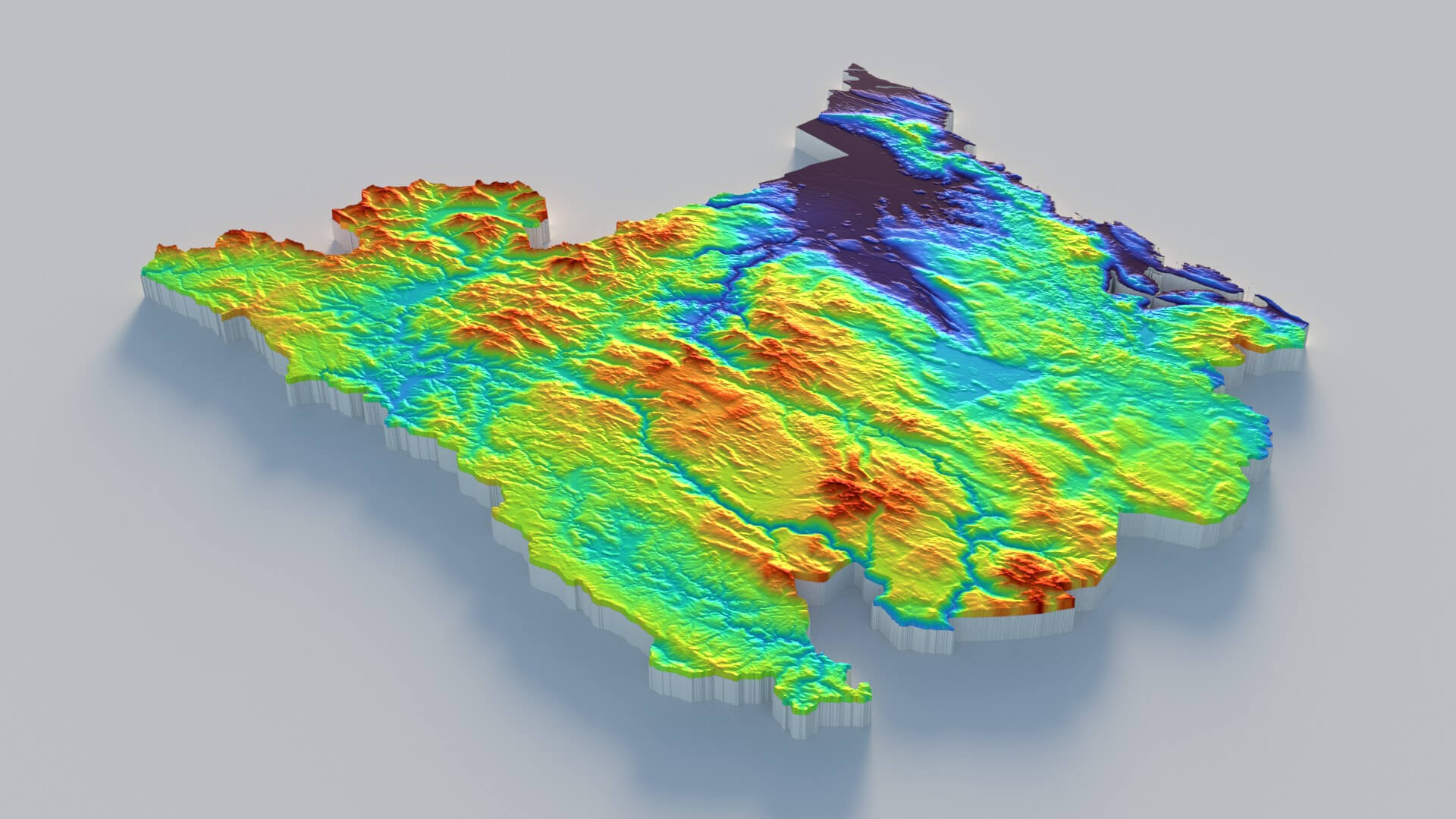 Montenegro Terrain Map - 3D Model by 3dstudio