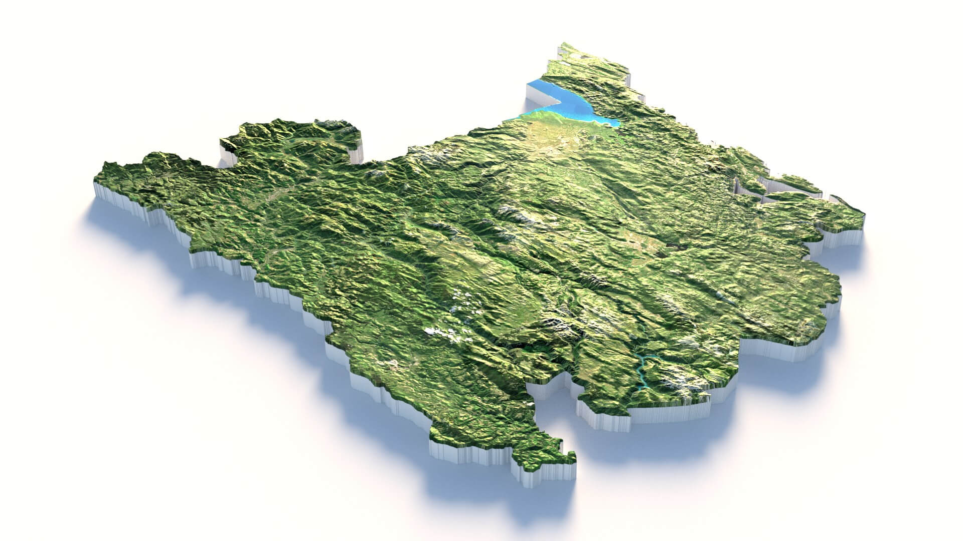 Montenegro Terrain Map - 3D Model by 3dstudio