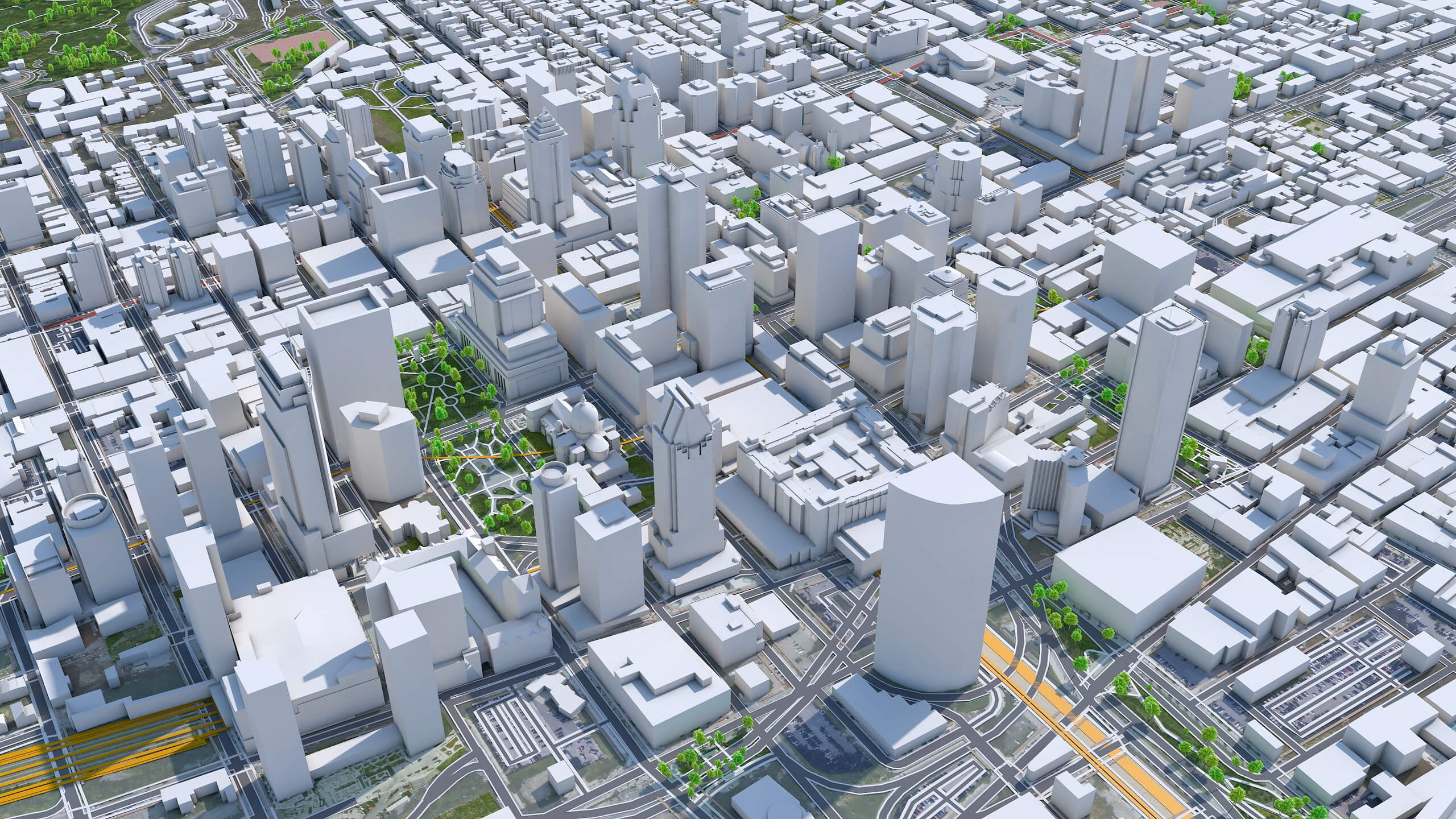 Montreal Downtown City Canada 8km - 3D Model by 3dstudio