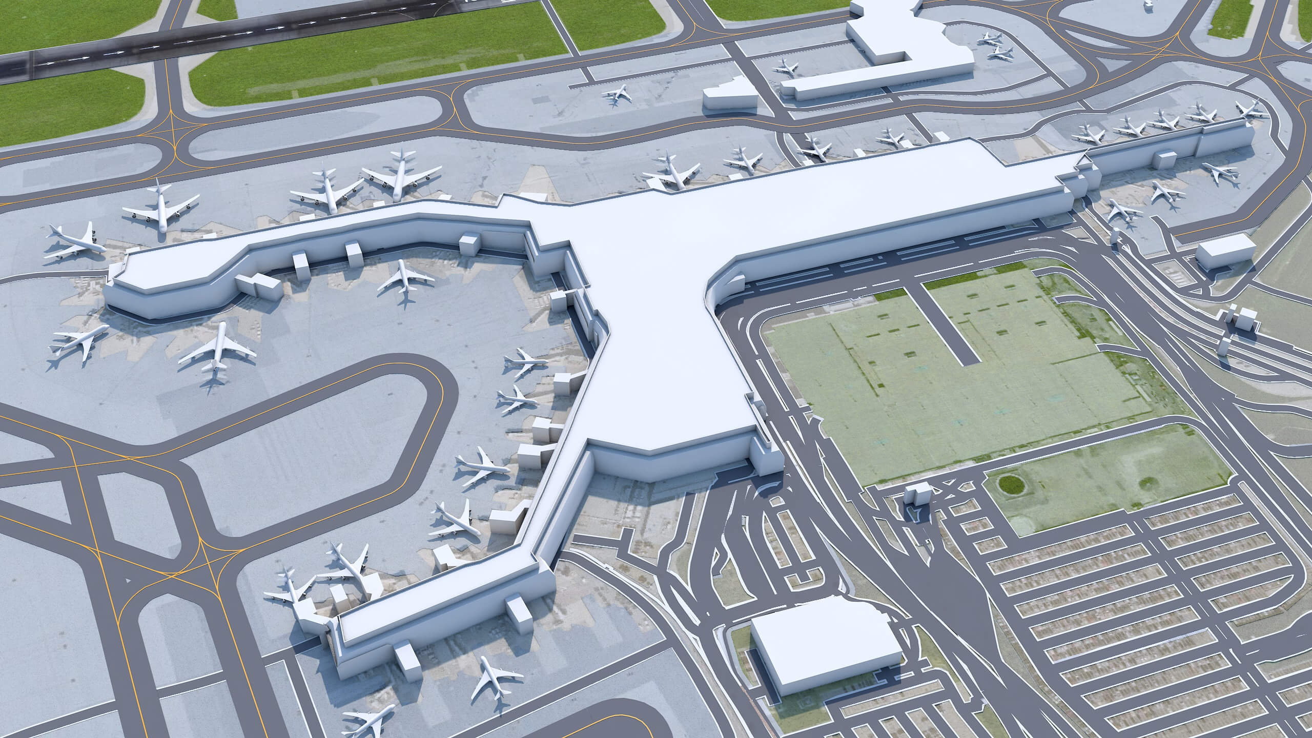 Montreal - Pierre Elliott Trudeau Airport 3D Model by 3dstudio