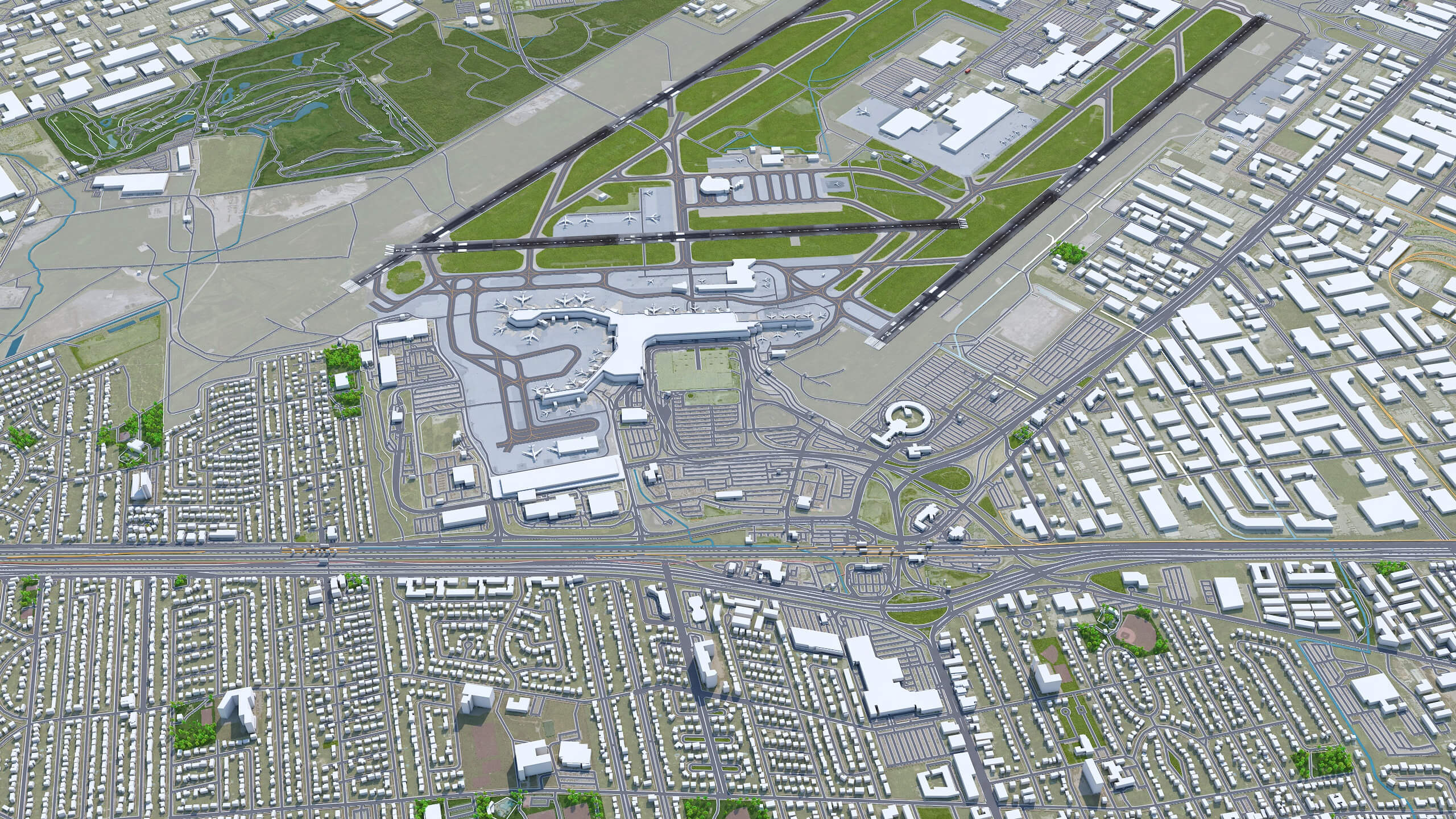Montreal - Pierre Elliott Trudeau Airport 3D Model by 3dstudio