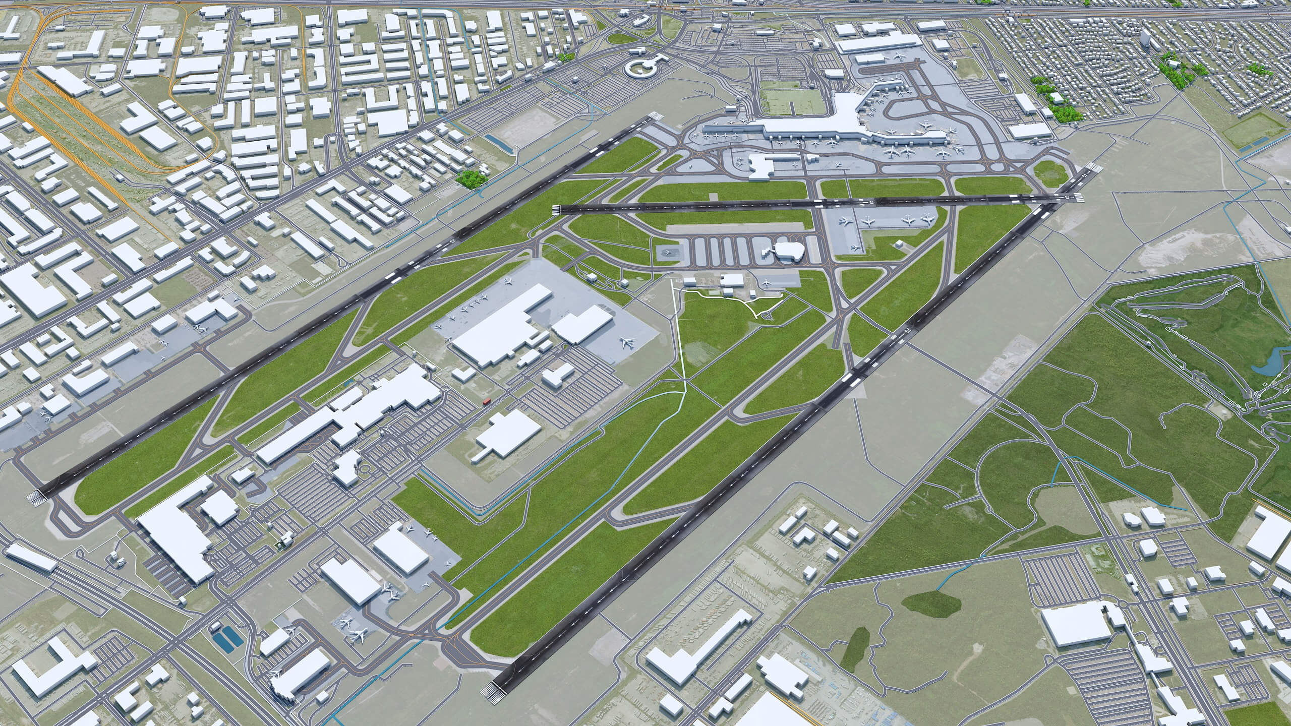 Montreal - Pierre Elliott Trudeau Airport 3D Model by 3dstudio