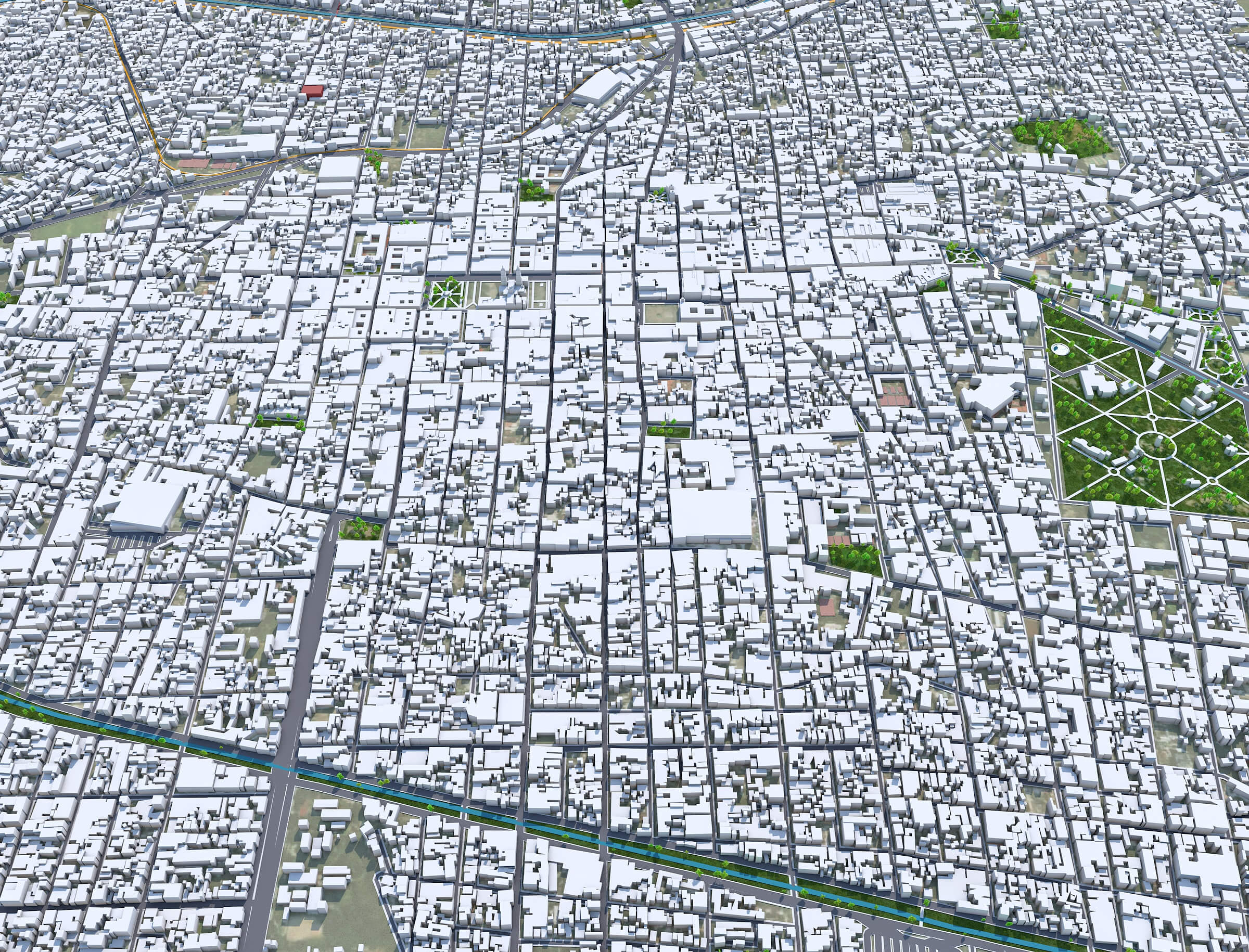 Morelia Michoacan City Mexico 3D Model 30km by 3dstudio