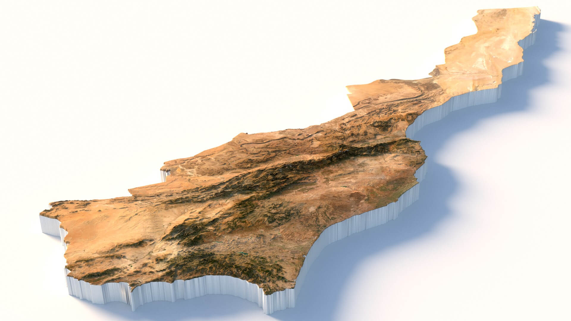 Morocco Terrain Map - 3D Model by 3dstudio
