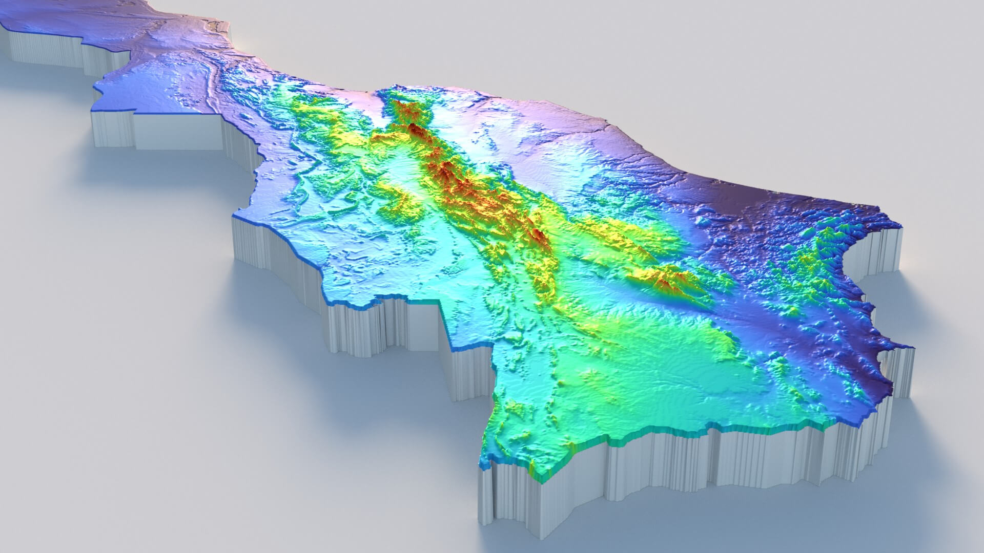 Morocco Terrain Map - 3D Model by 3dstudio