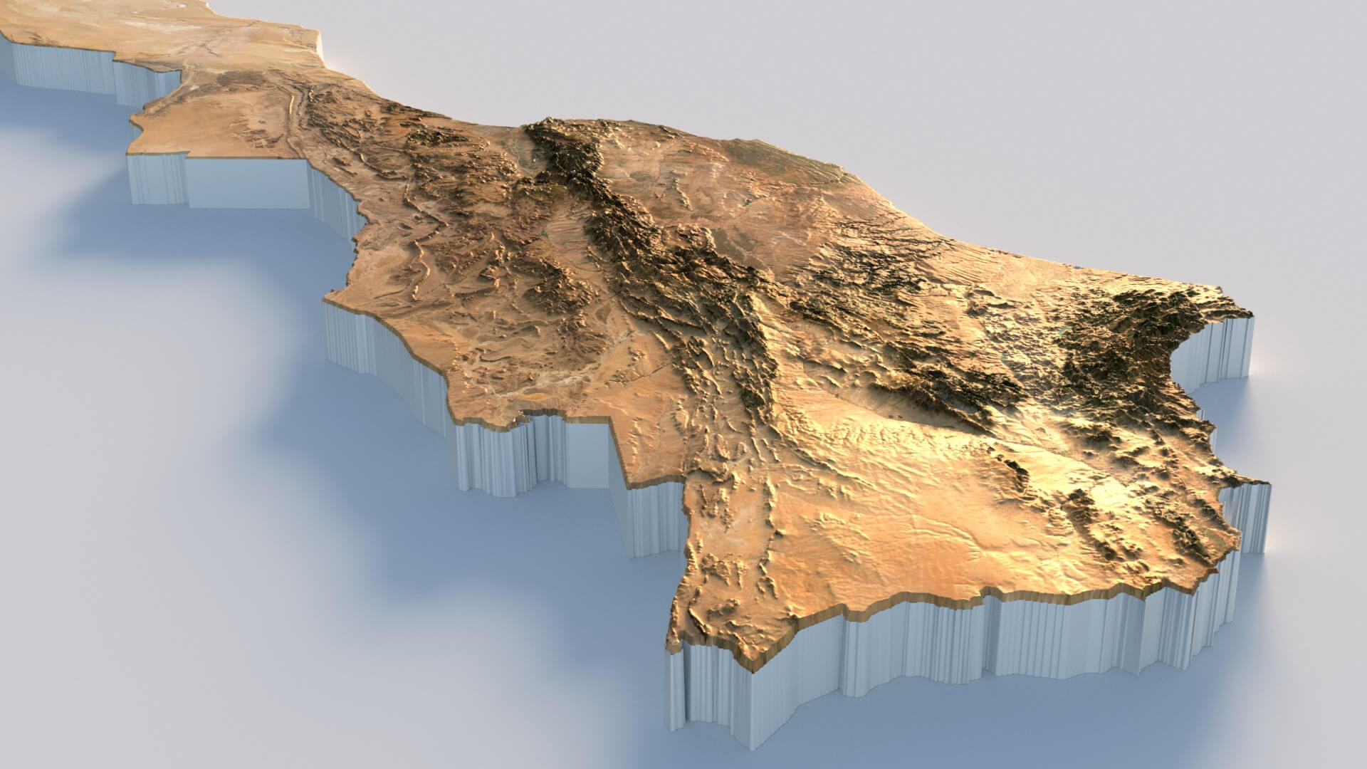 Morocco Terrain Map - 3D Model by 3dstudio