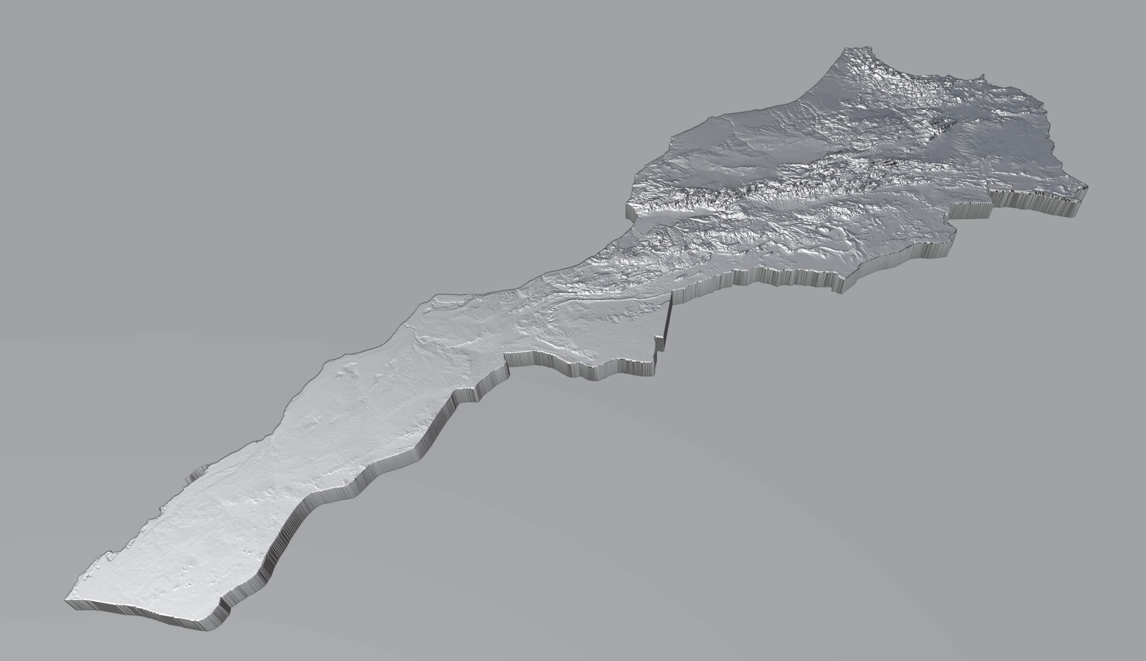 Morocco Terrain Map - 3D Model by 3dstudio