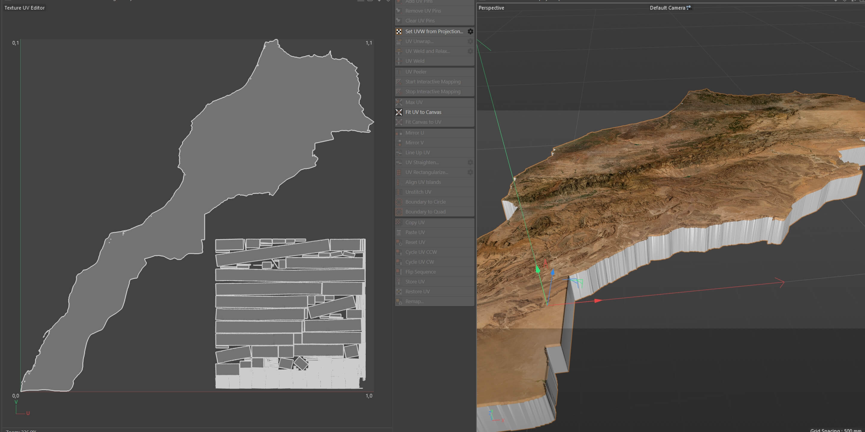 Morocco Terrain Map - 3D Model by 3dstudio