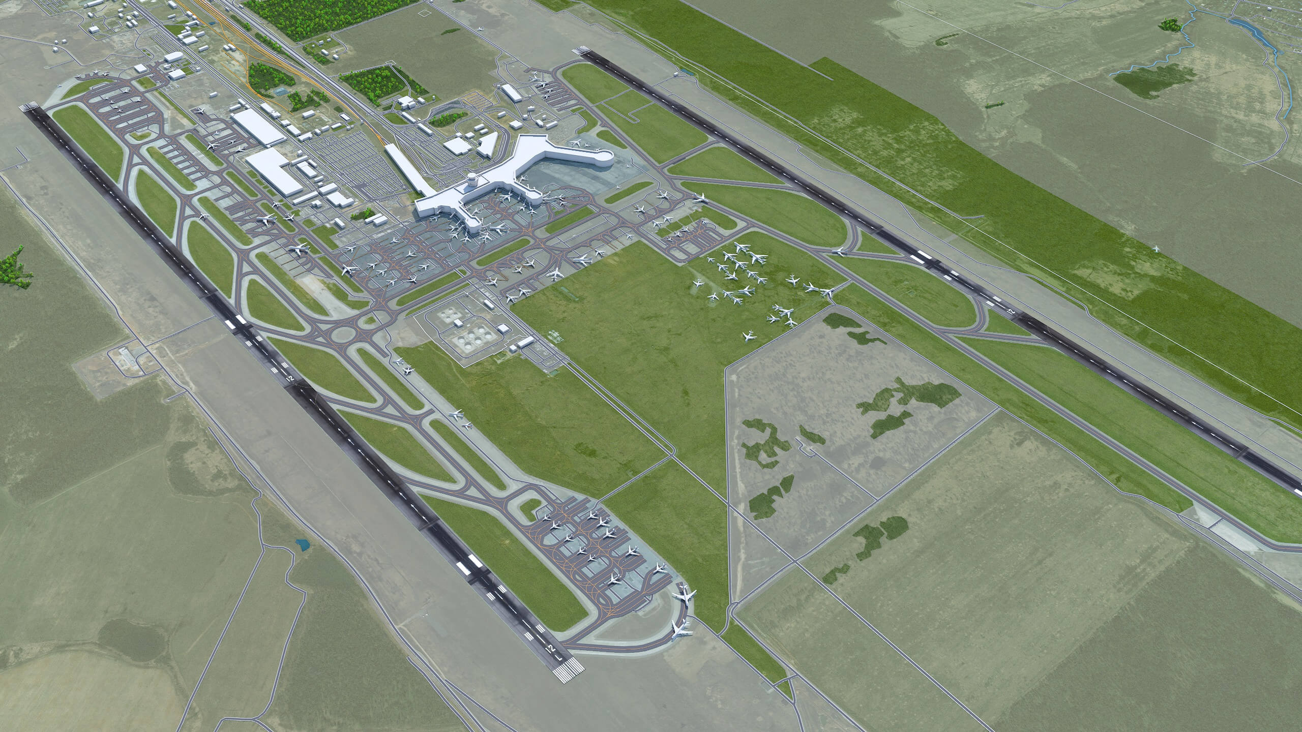Moscow Domodedovo Mikhail Lomonosov Airport - 3D Model by 3dstudio