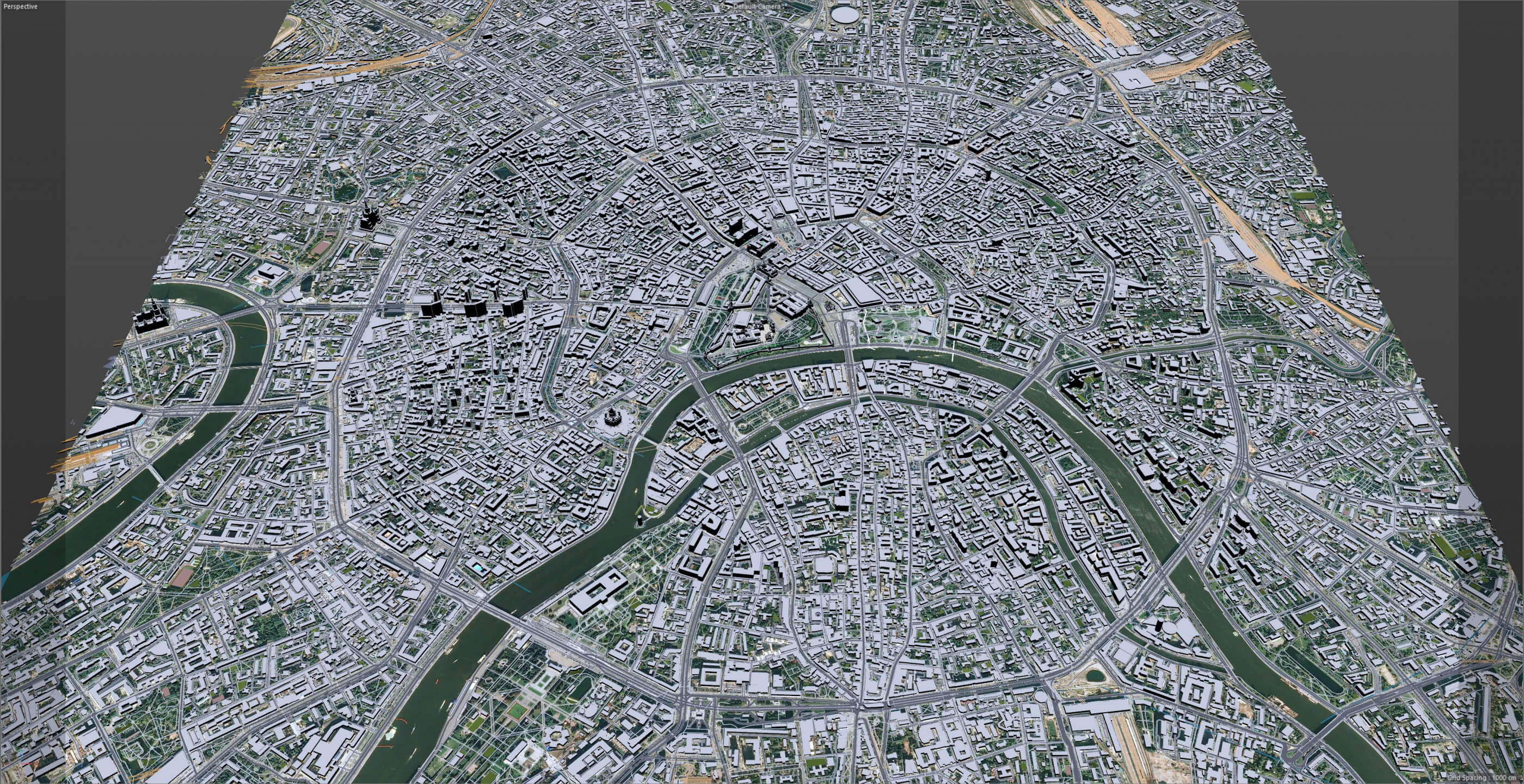 Moscow Downtown Russia 12km - 3D Model by 3dstudio