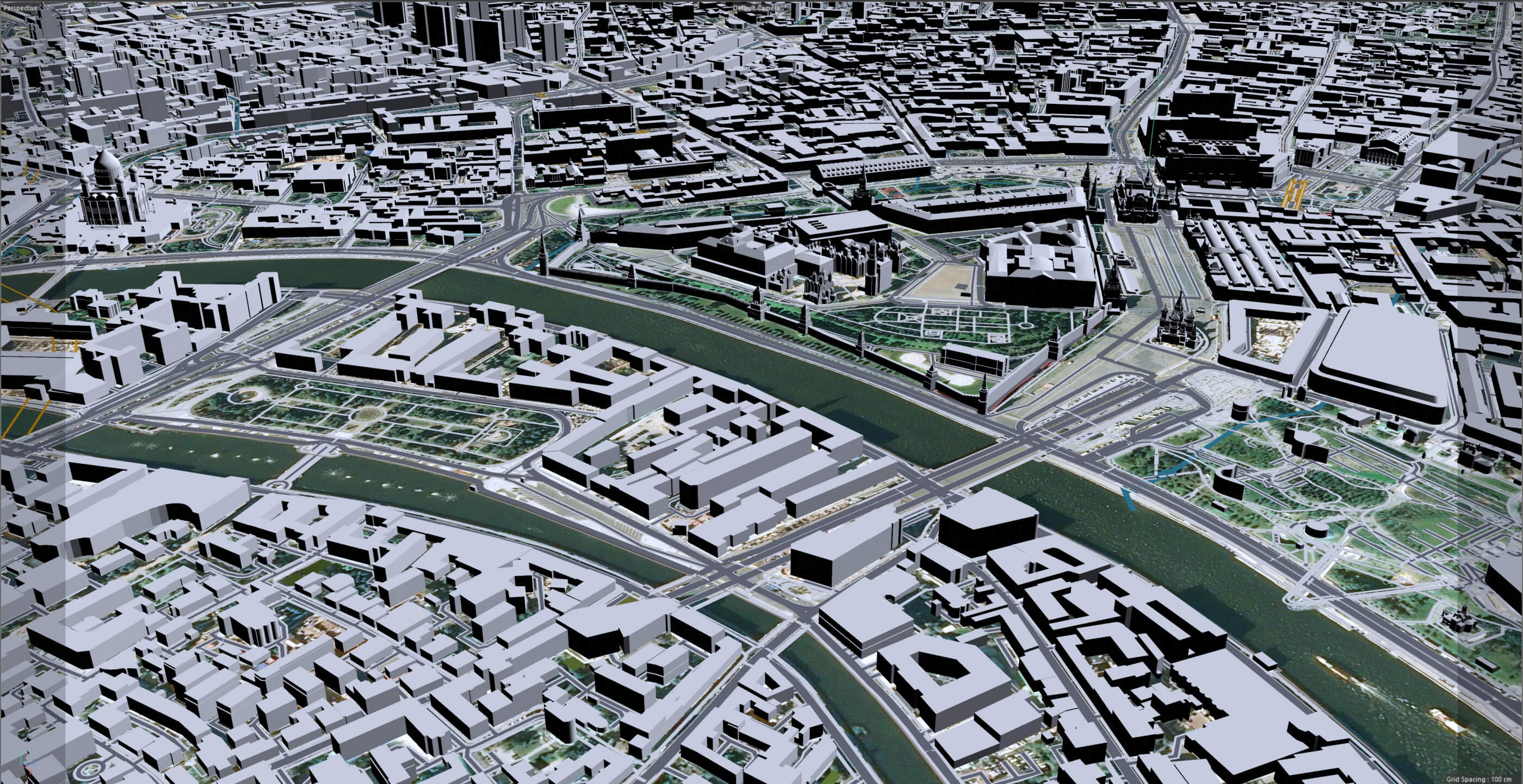 Moscow Downtown Russia 12km - 3D Model by 3dstudio