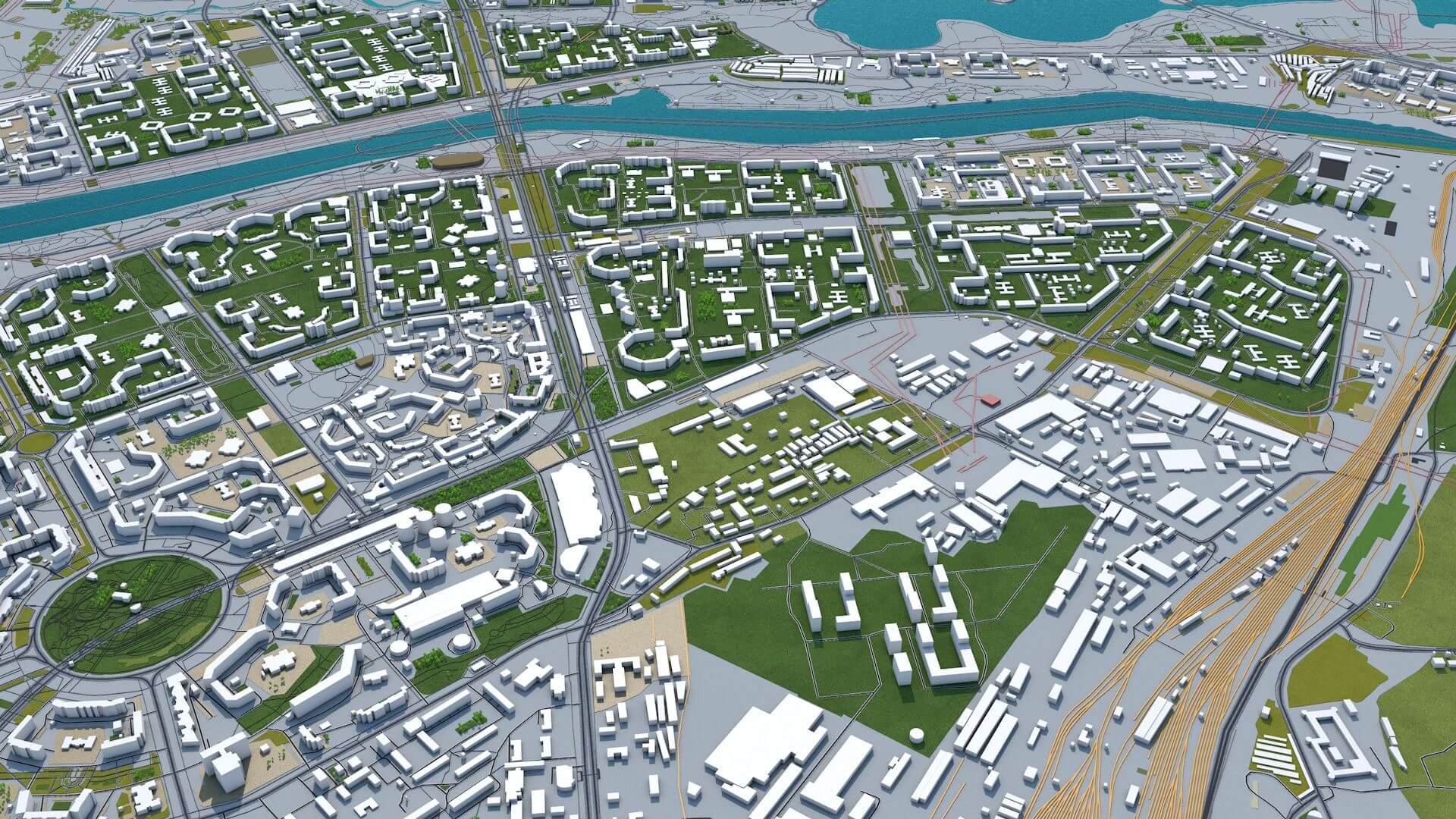 Moscow Russia 50km - 3D Model by 3dstudio