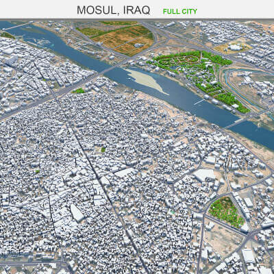 Mosul, Iraq 50km - 3D Model by 3dstudio