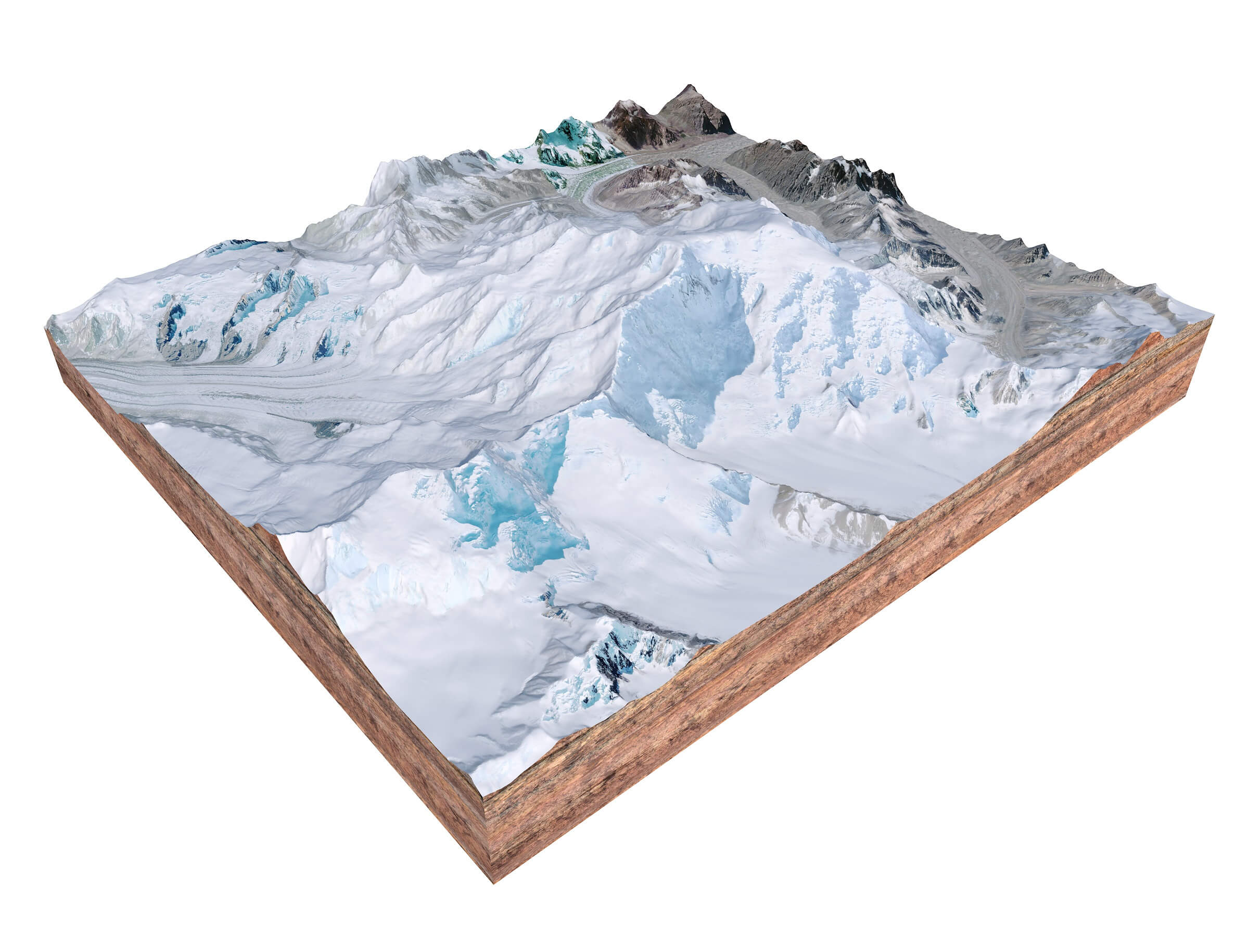 Mount Blackburn Mountain Pakistan Terrain 3D Model by 3dstudio