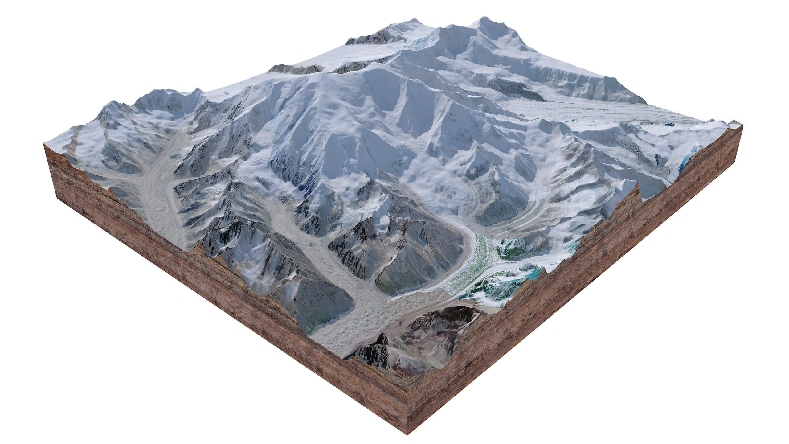 Mount Blackburn Mountain Pakistan Terrain 3D Model by 3dstudio