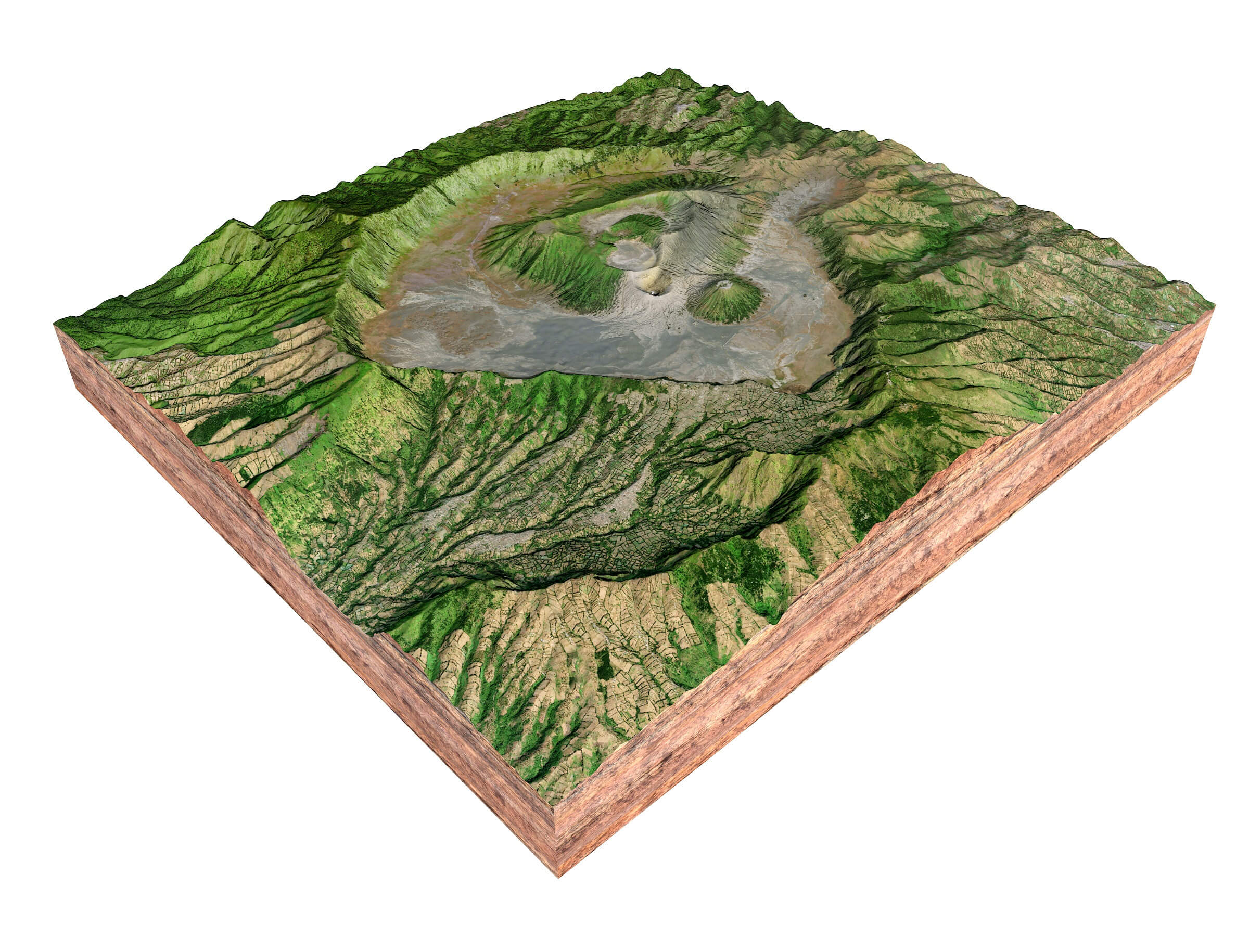 Mount Bromo Volcano Indonesia Terrain 3D Model by 3dstudio