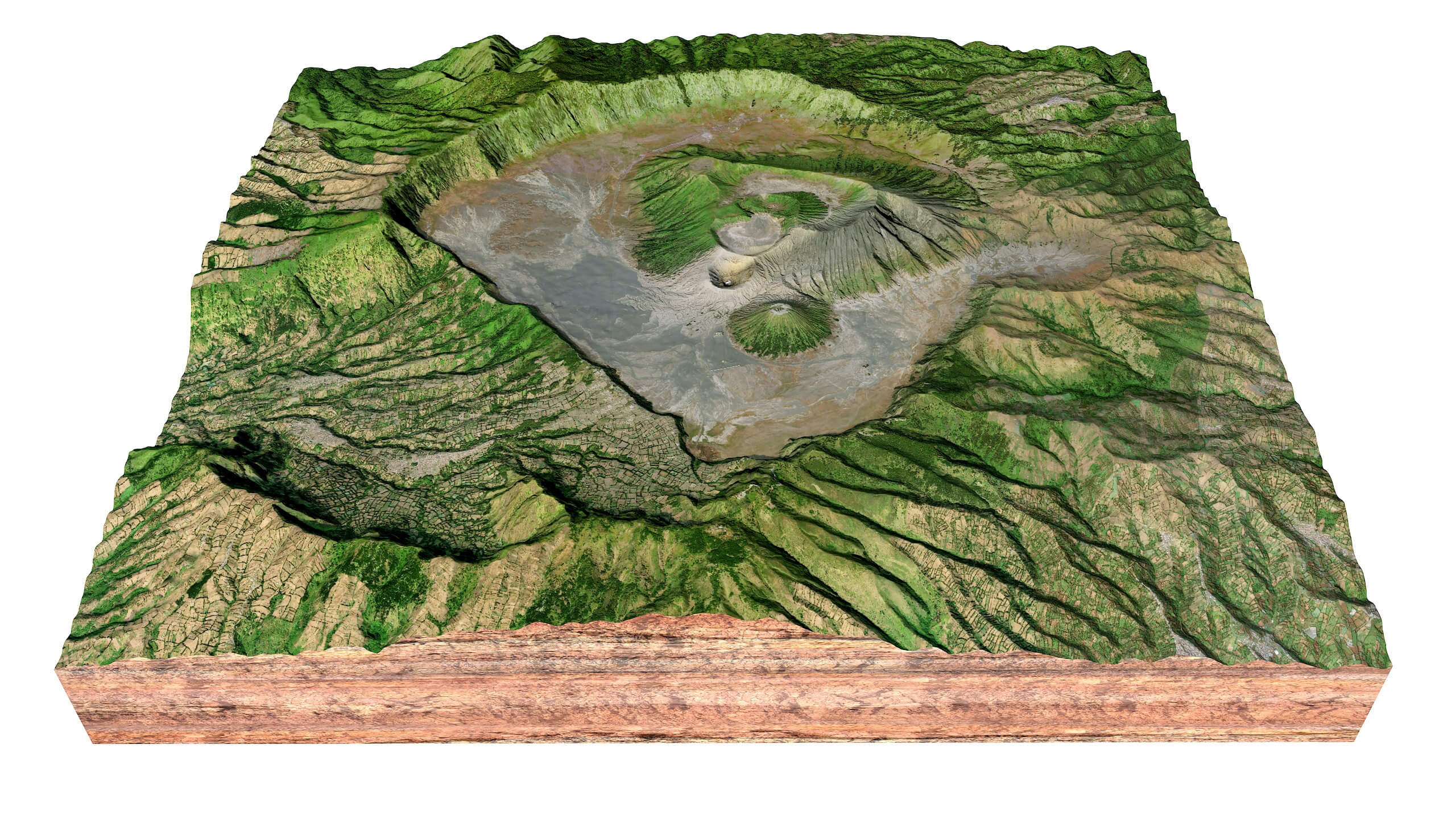 Mount Bromo Volcano Indonesia Terrain 3D Model by 3dstudio