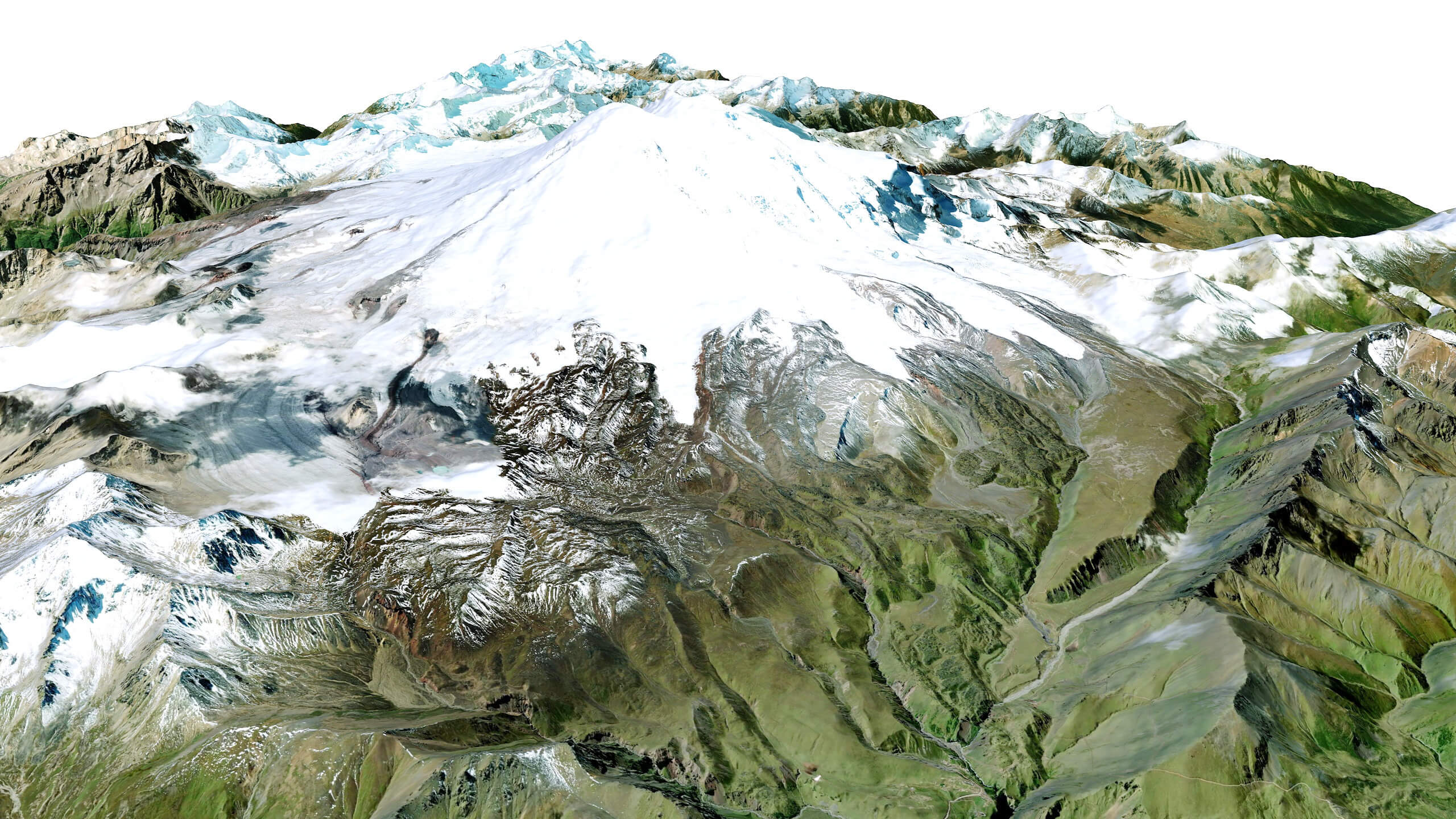 Mount Elbrus Russia Terrain 3D Model by 3dstudio