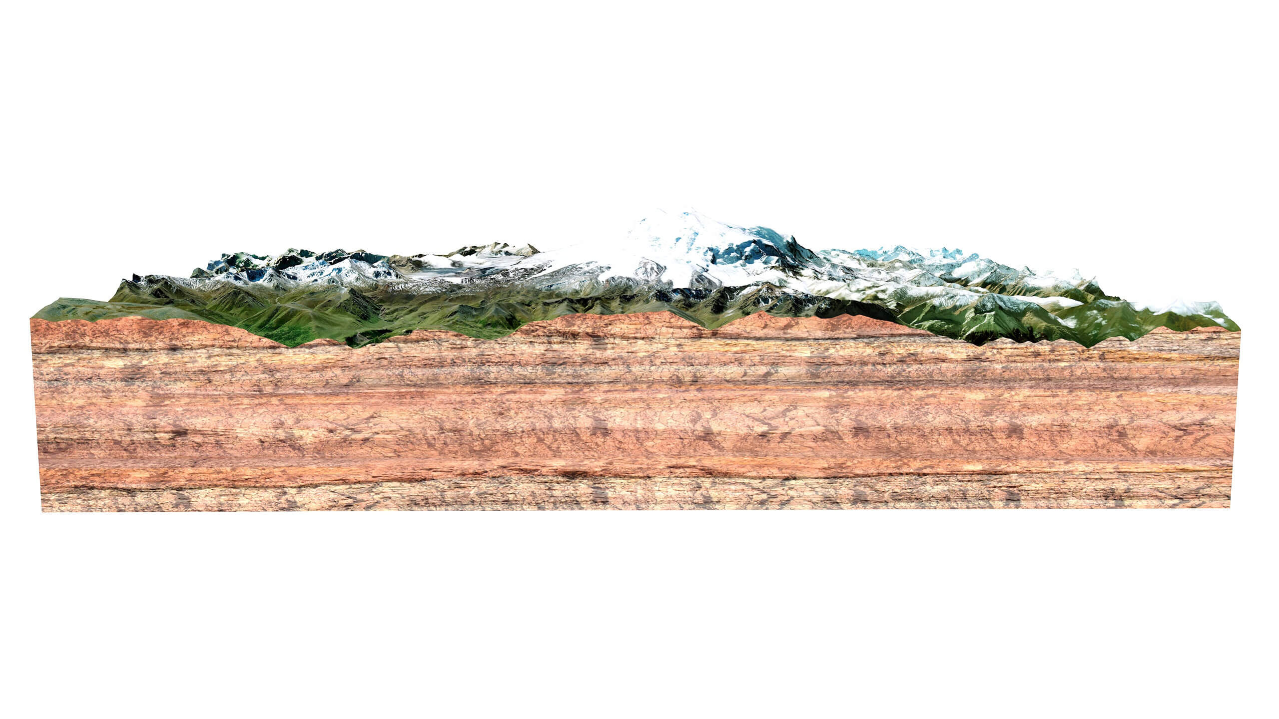 Mount Elbrus Russia Terrain 3D Model by 3dstudio
