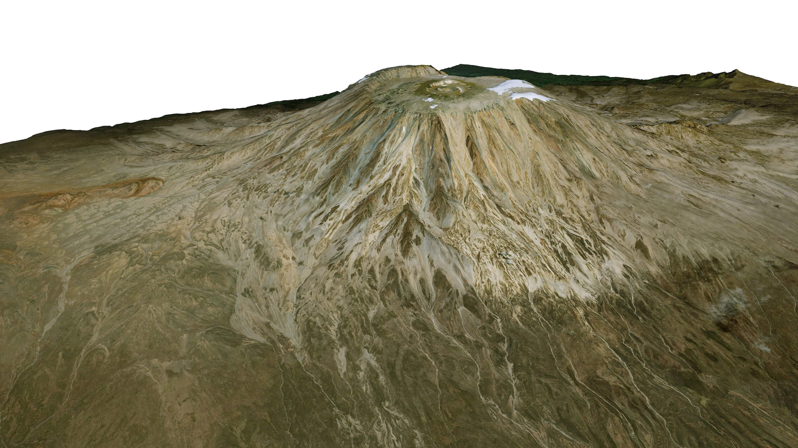 Mount Kilimanjaro Volcano Tanzania Terrain 3D Model by 3dstudio