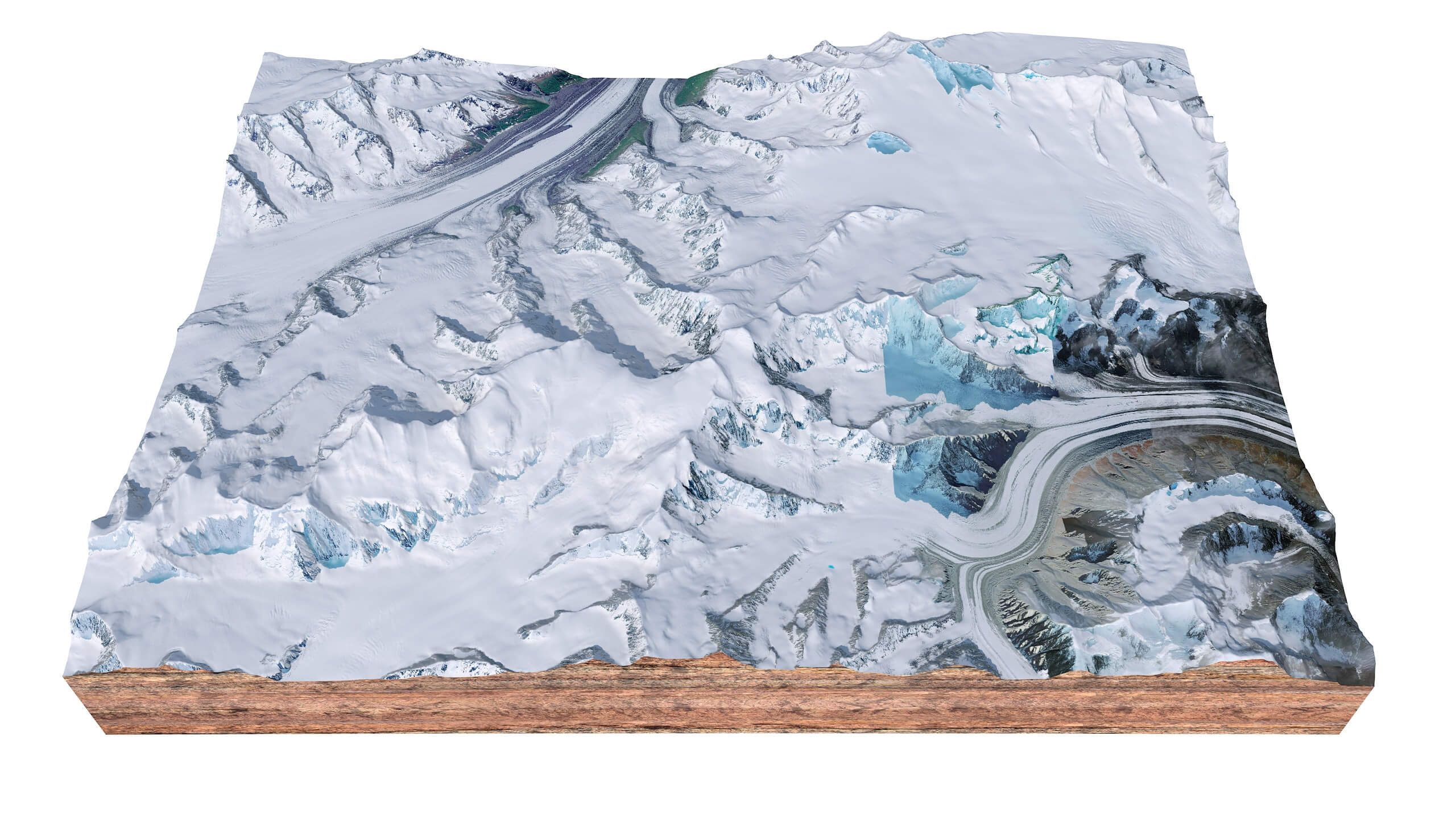 Mount Marcus Baker Alaska Terrain 3D Model by 3dstudio
