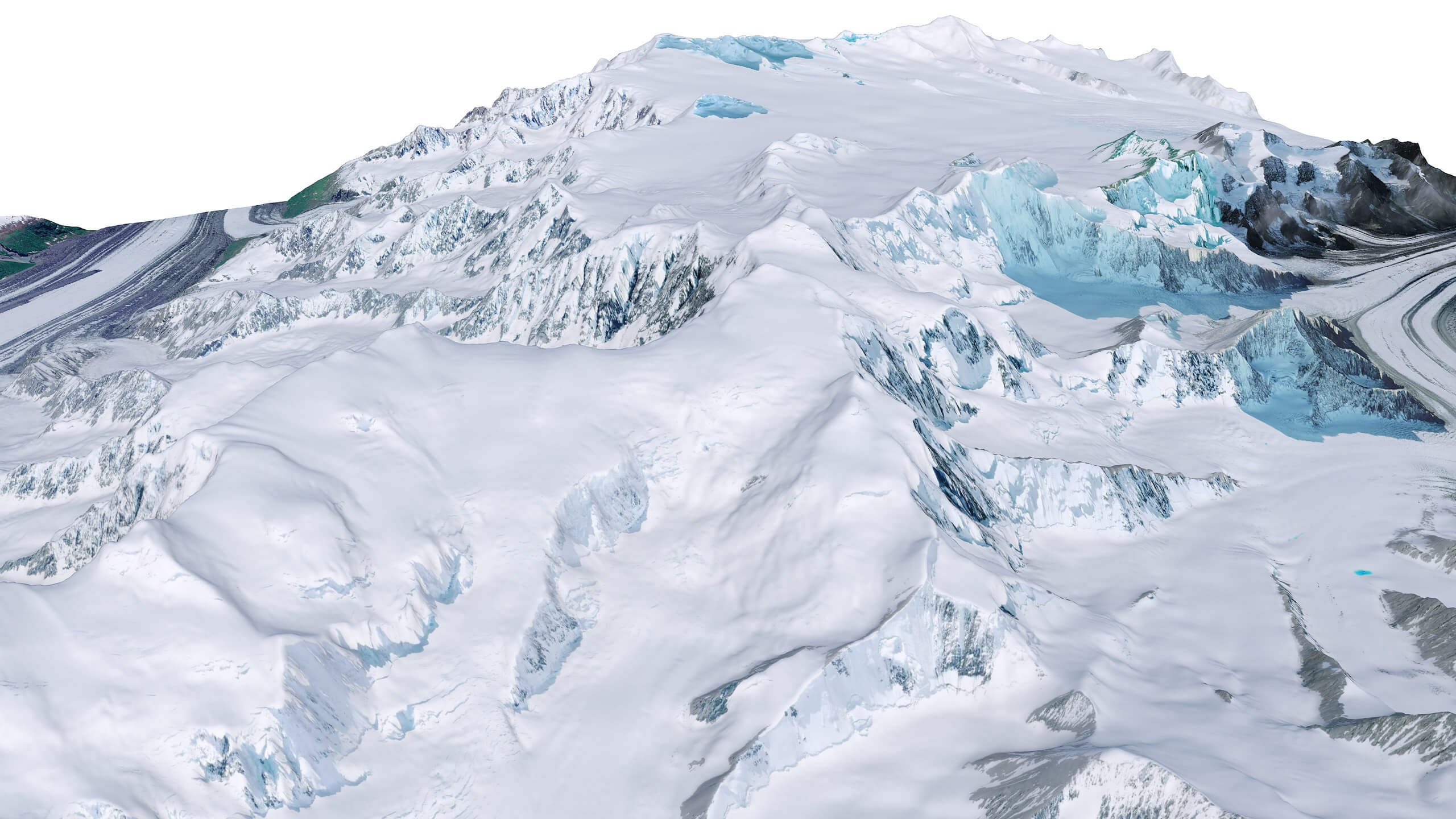Mount Marcus Baker Alaska Terrain 3D Model by 3dstudio