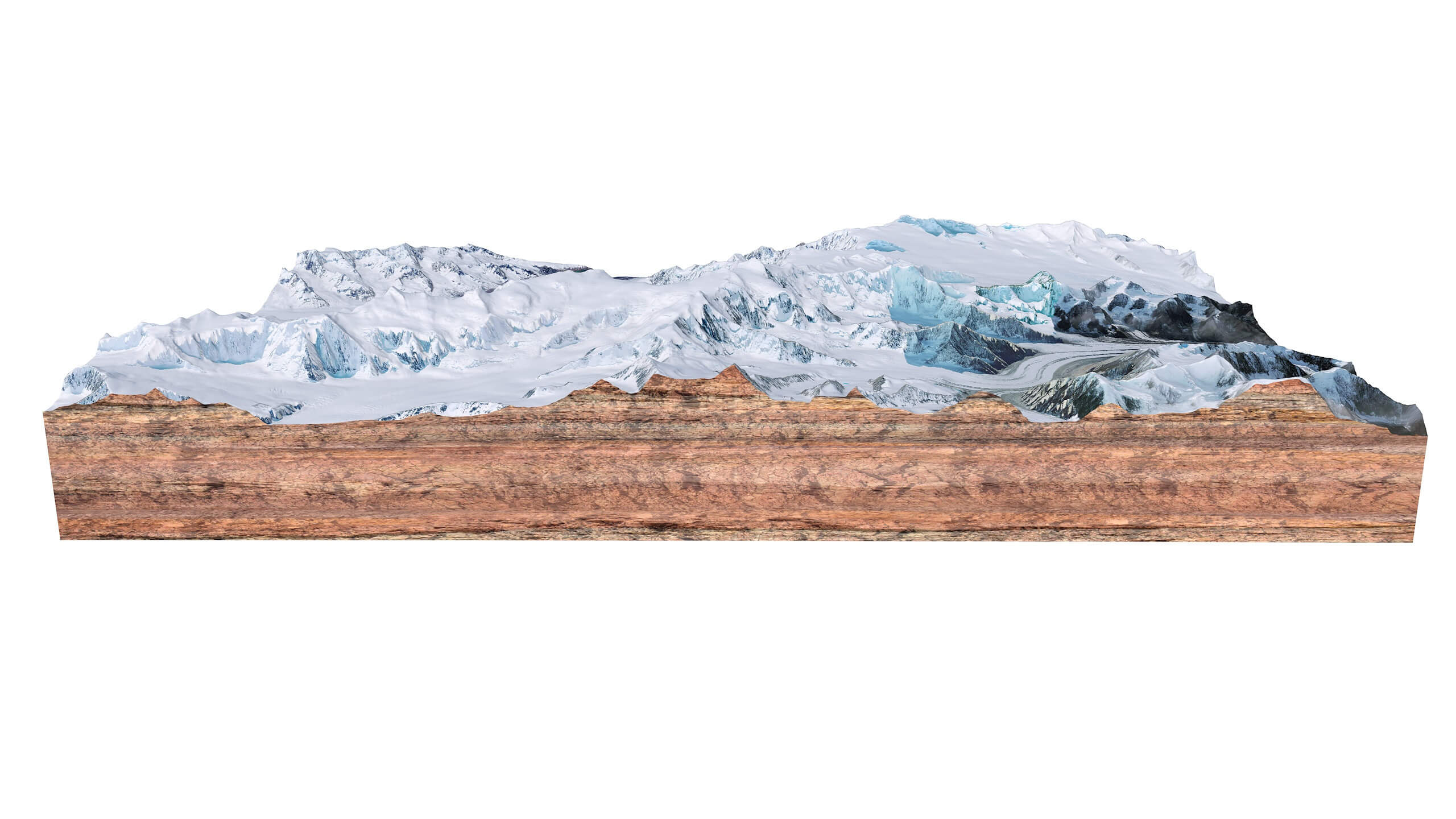 Mount Marcus Baker Alaska Terrain 3D Model by 3dstudio