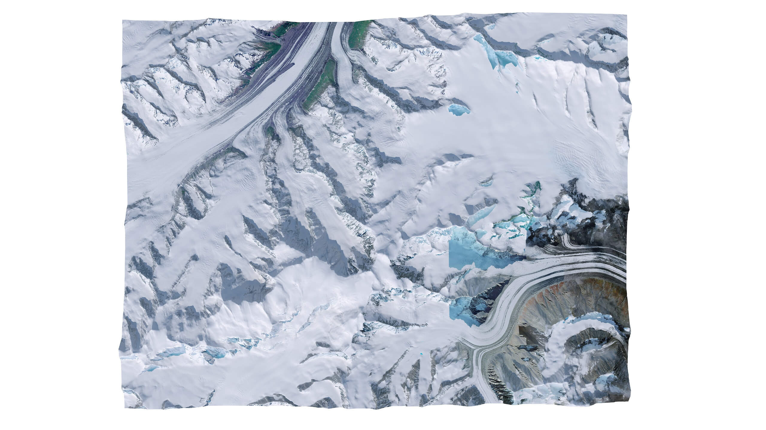 Mount Marcus Baker Alaska Terrain 3D Model by 3dstudio