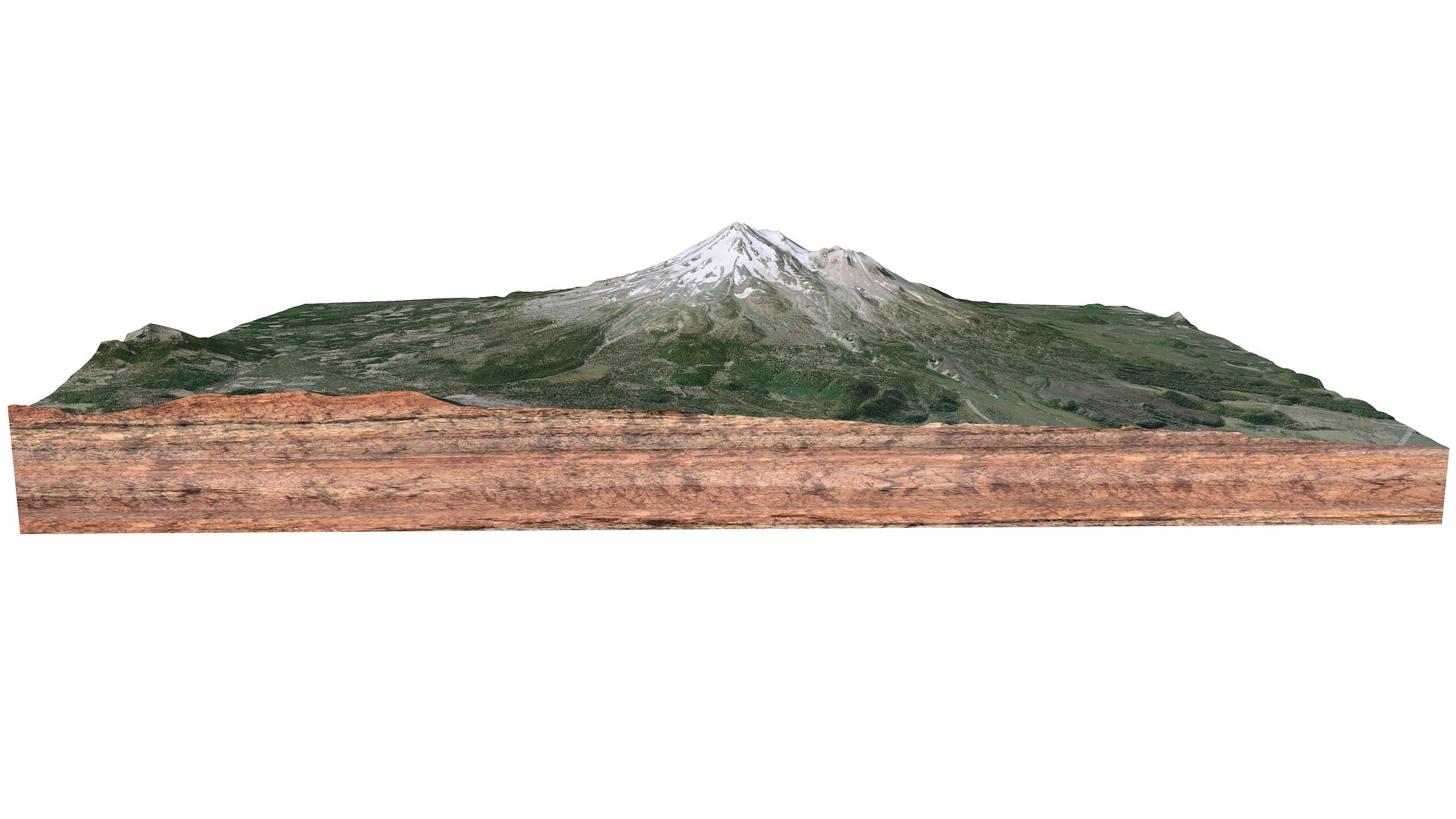 Mount Shasta California USA Terrain 3D Model by 3dstudio